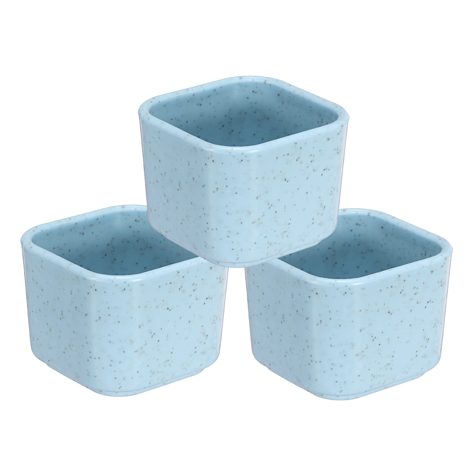 Uxcell 2" Square Plastic Succulent Planter with Drainage Blue Flowerpot ...