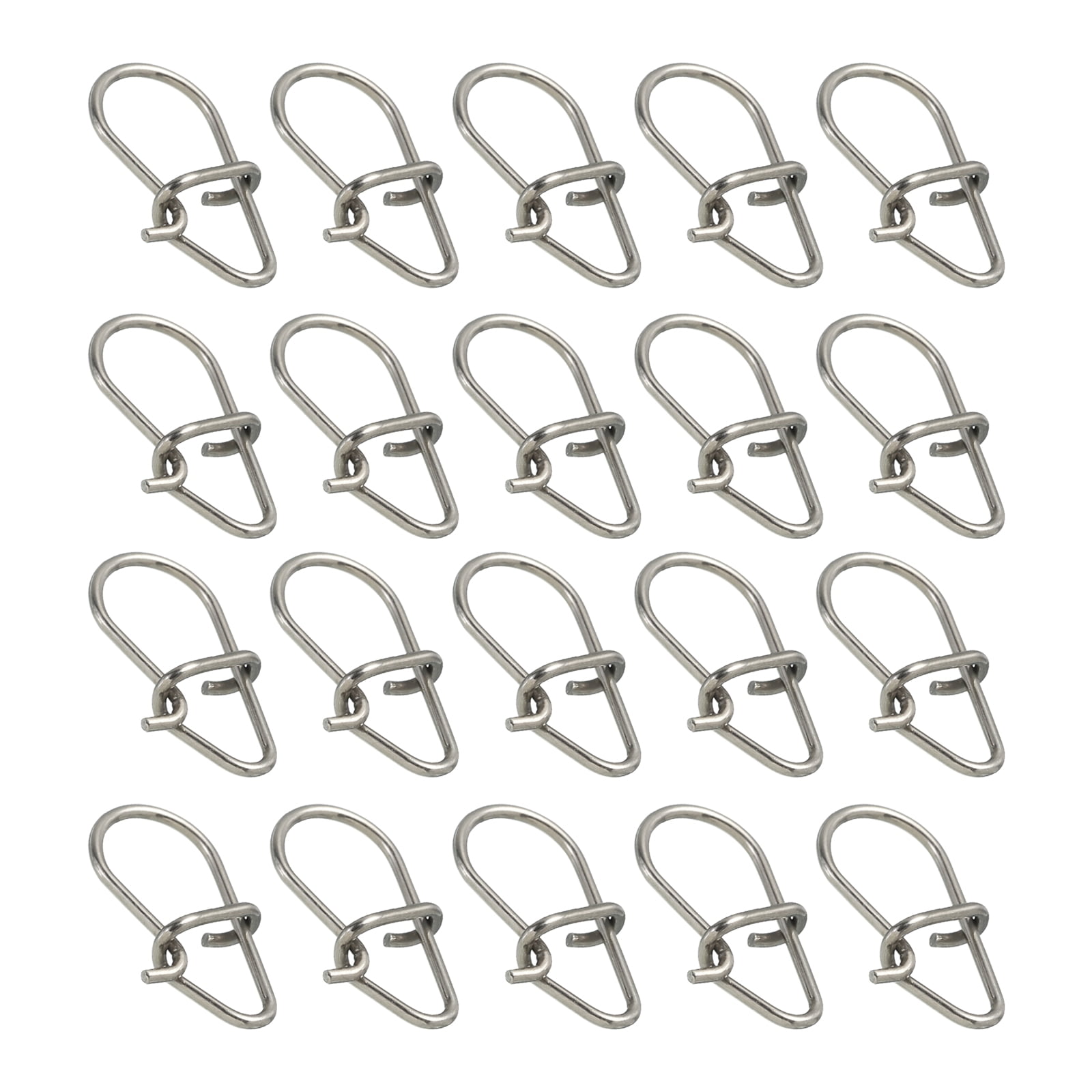Uxcell #2 Stainless Steel Fishing Lock Snaps Fishing Clips Quick Change ...