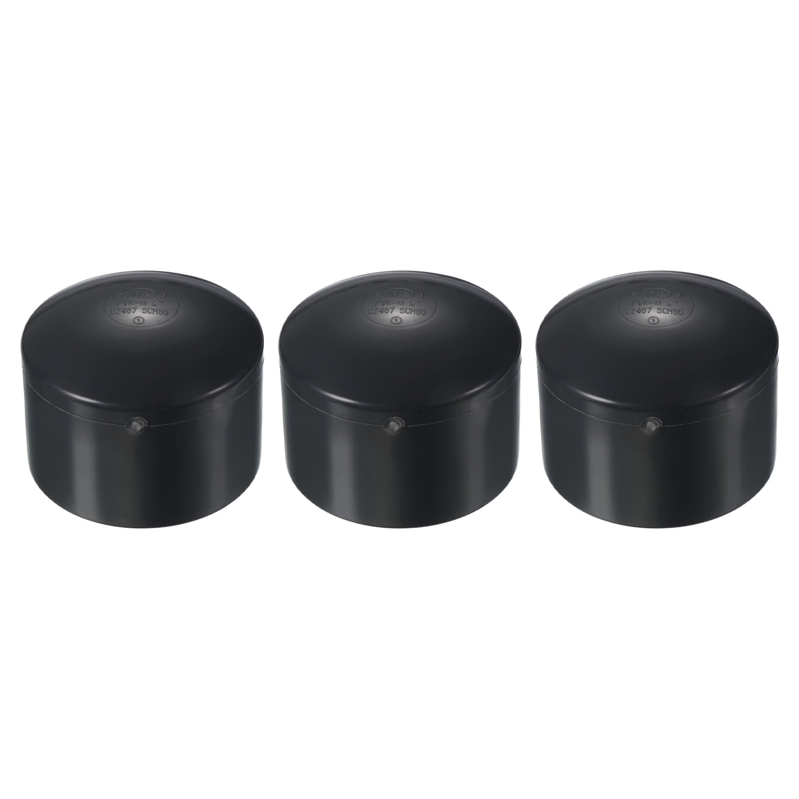 Uxcell 2" UPVC Pipe End Cap Fitting, 3 Pack Plug Socket Adapter Smooth ...