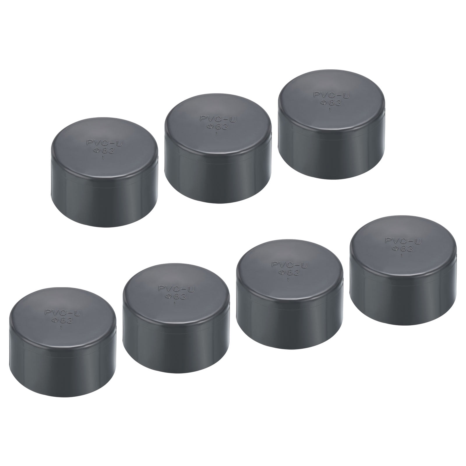 Uxcell 2" Pipe End Cap Fitting, 7 Pack Furniture Grade Plug Coupling ...