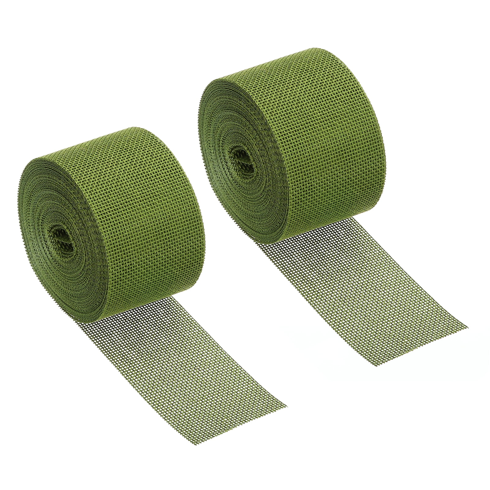 Uxcell 2" Wide 11 Yards Burlap Fabric Ribbon Wrapping Wire Jute Crafts ...