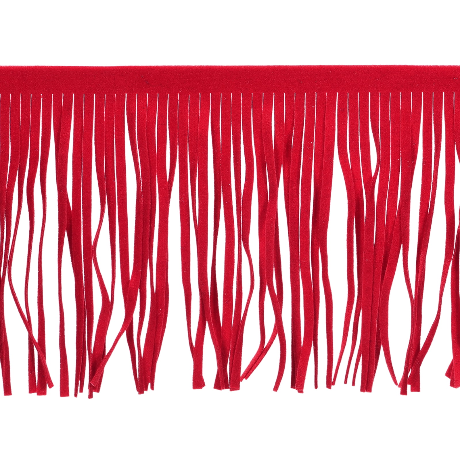 Uxcell 2 Yards 12 Inch Leather Suede Fringe Trim DIY Tassel Fringe for ...