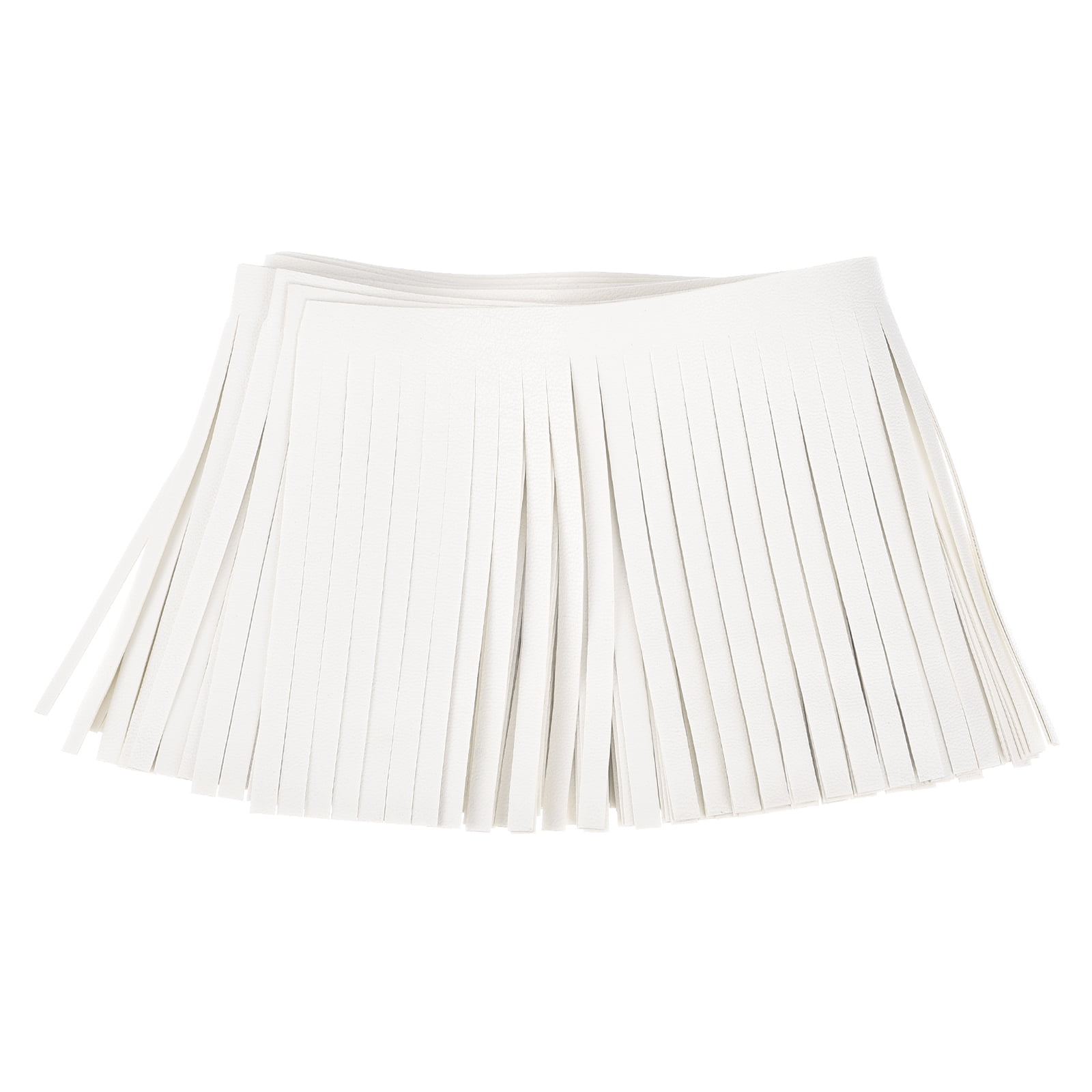 Uxcell 2 Yards 4 Inch Faux Leather Fringe Trim Tassel Fringe for Sewing ...