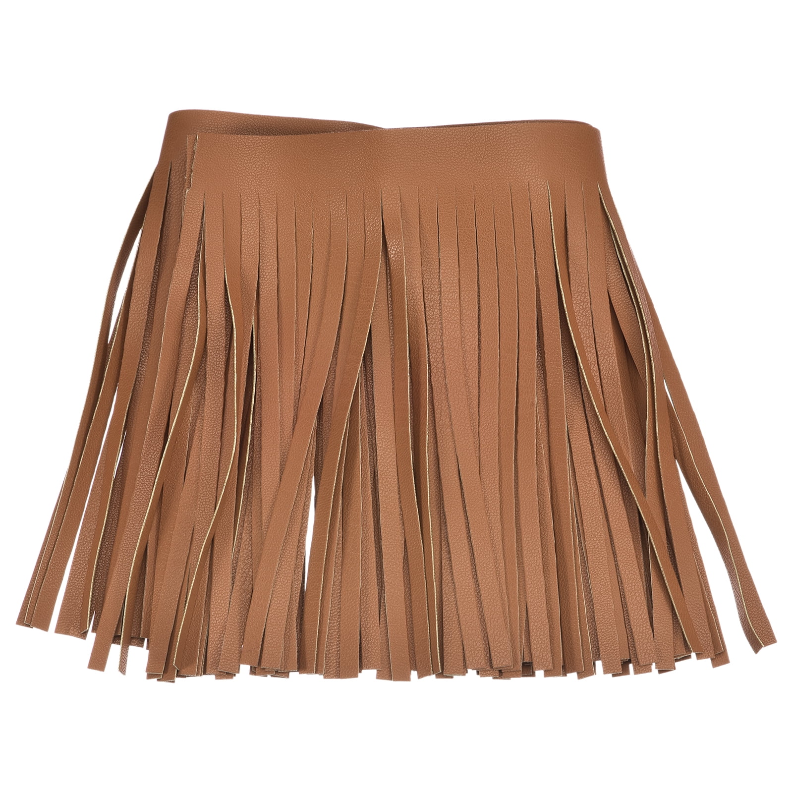 Uxcell 2 Yards 6 Inch Faux Leather Fringe Trim Tassel Fringe for Sewing ...