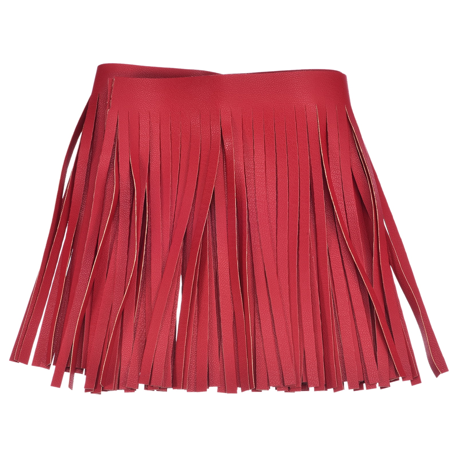Uxcell 2 Yards 6 Inch Faux Leather Fringe Trim Tassel Fringe for Sewing ...