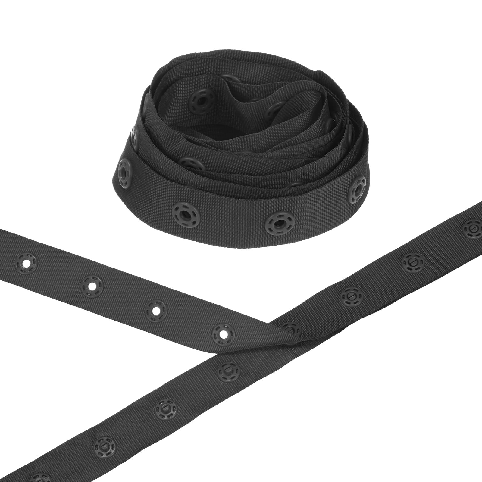Uxcell 2 Yards Plastic Snap Buttons, Polyester Tape Hook & Eye Zipper ...