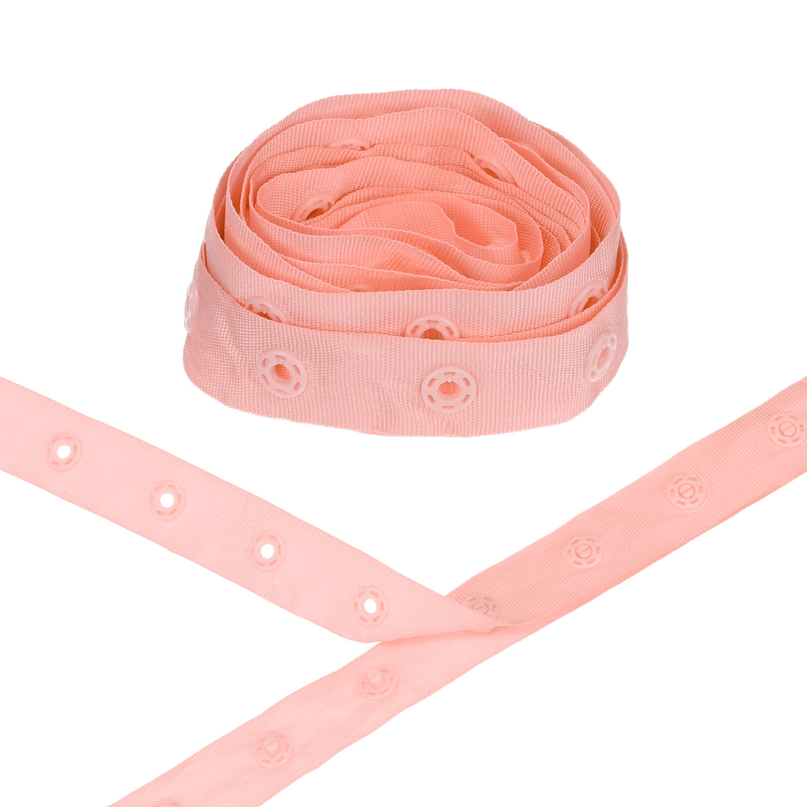 Uxcell 2 Yards Plastic Snap Buttons, Polyester Tape Hook & Eye Zipper ...