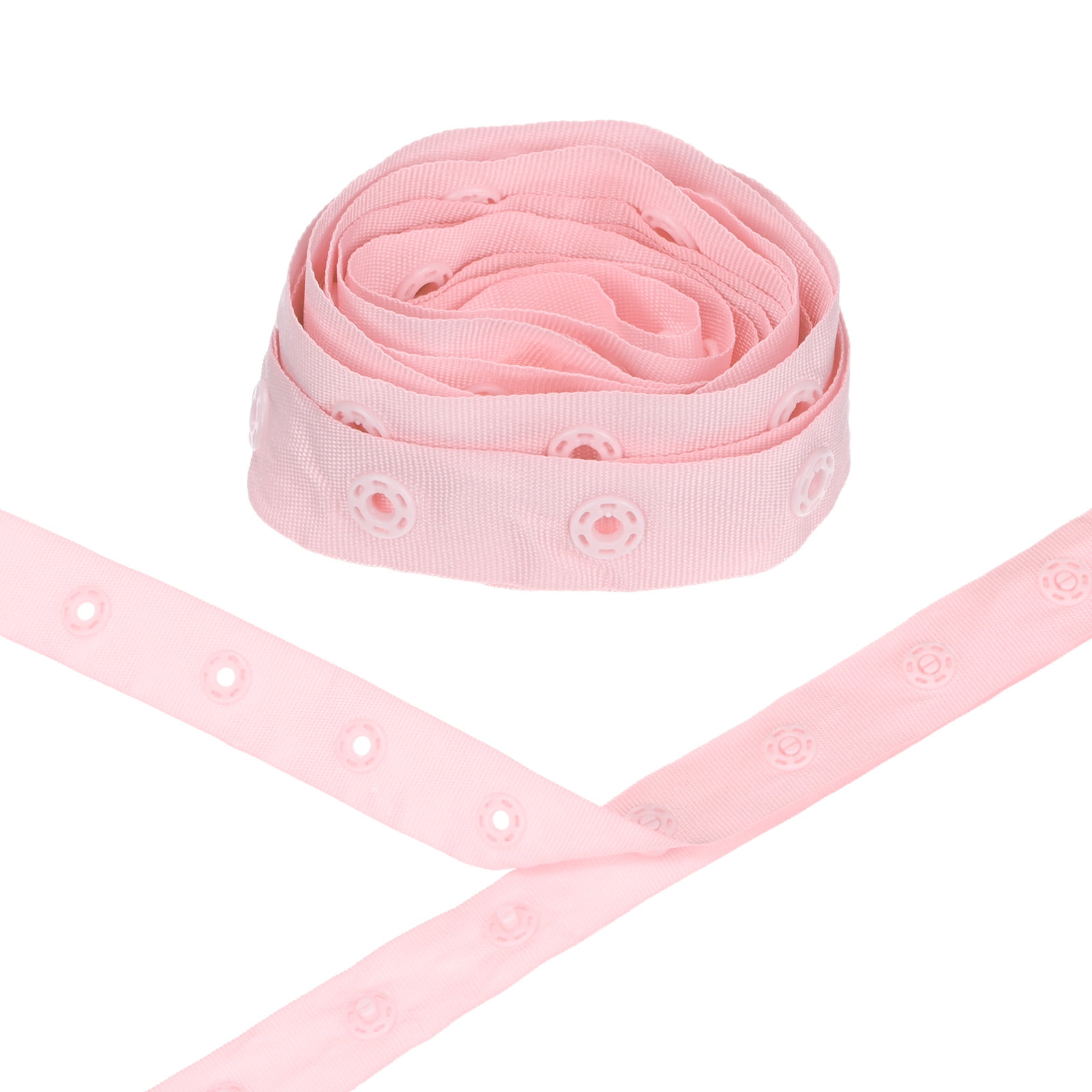 Uxcell 2 Yards Plastic Snap Buttons, Polyester Tape Hook & Eye Zipper ...
