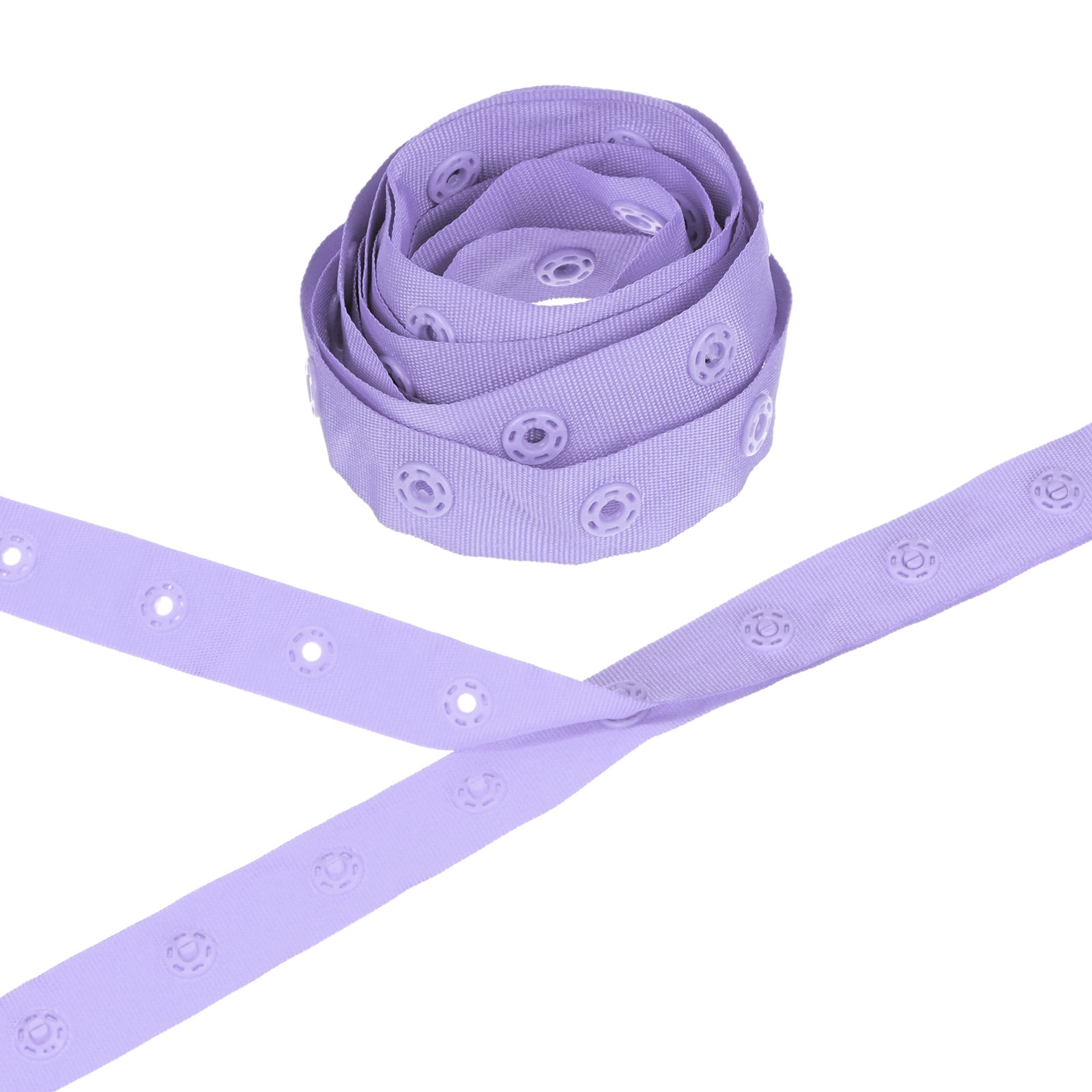 Uxcell 2 Yards Plastic Snap Buttons, Polyester Tape Hook & Eye Zipper ...