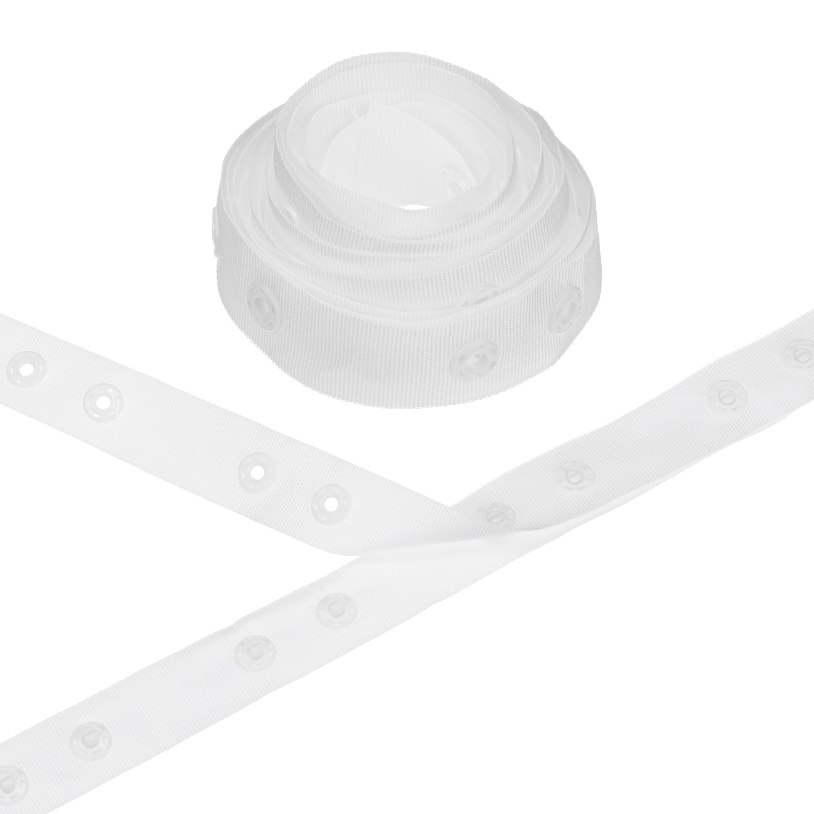 Uxcell 2 Yards Plastic Snap Buttons, Polyester Tape Hook & Eye Zipper ...