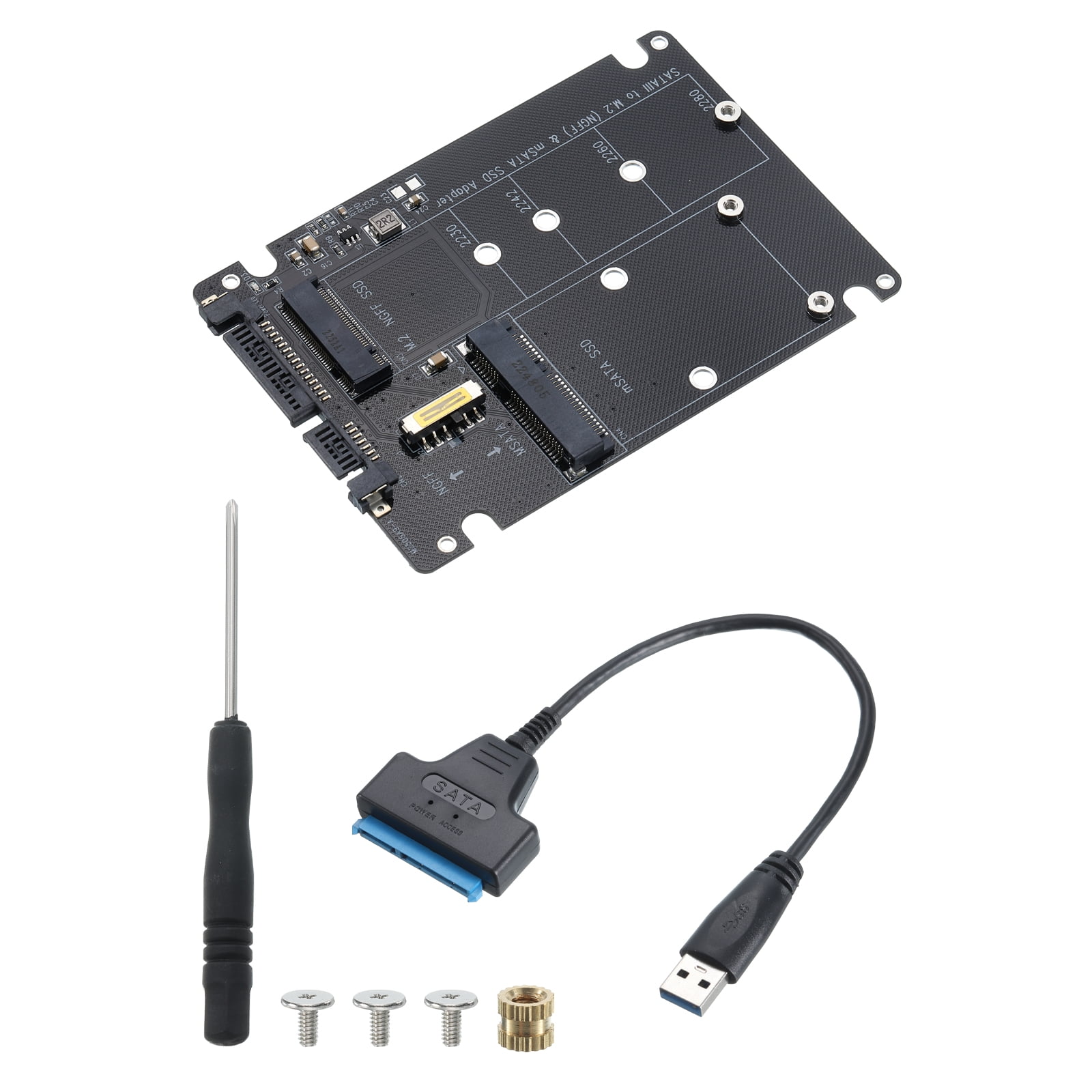 Uxcell 2 in 1 M.2 to USB3.0 Adapter SSD Ethernet Port M.2 TYPE-A Cable ...