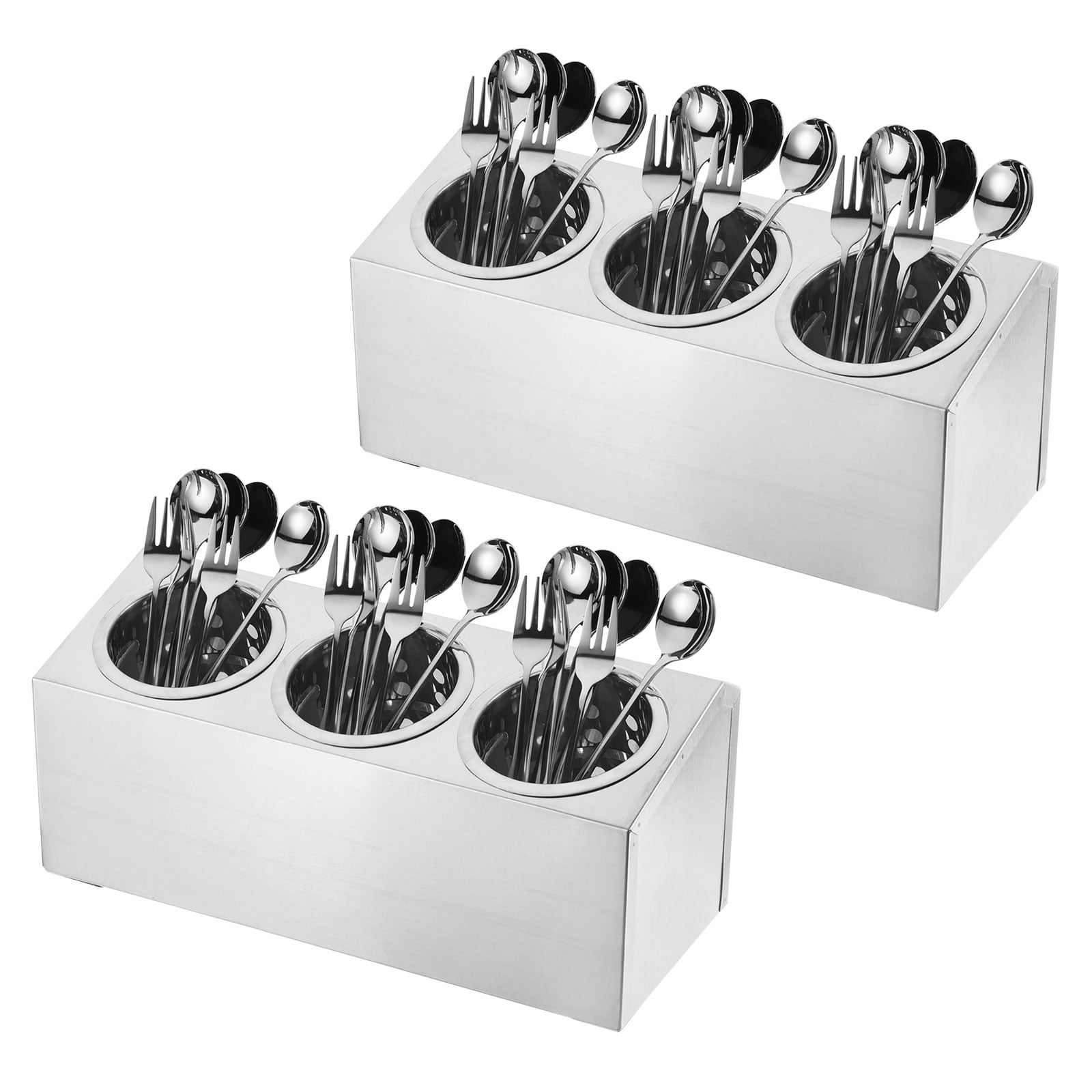 Uxcell 2 packs Commercial Utensil Holder for Restaurants, Buffets, 3 ...
