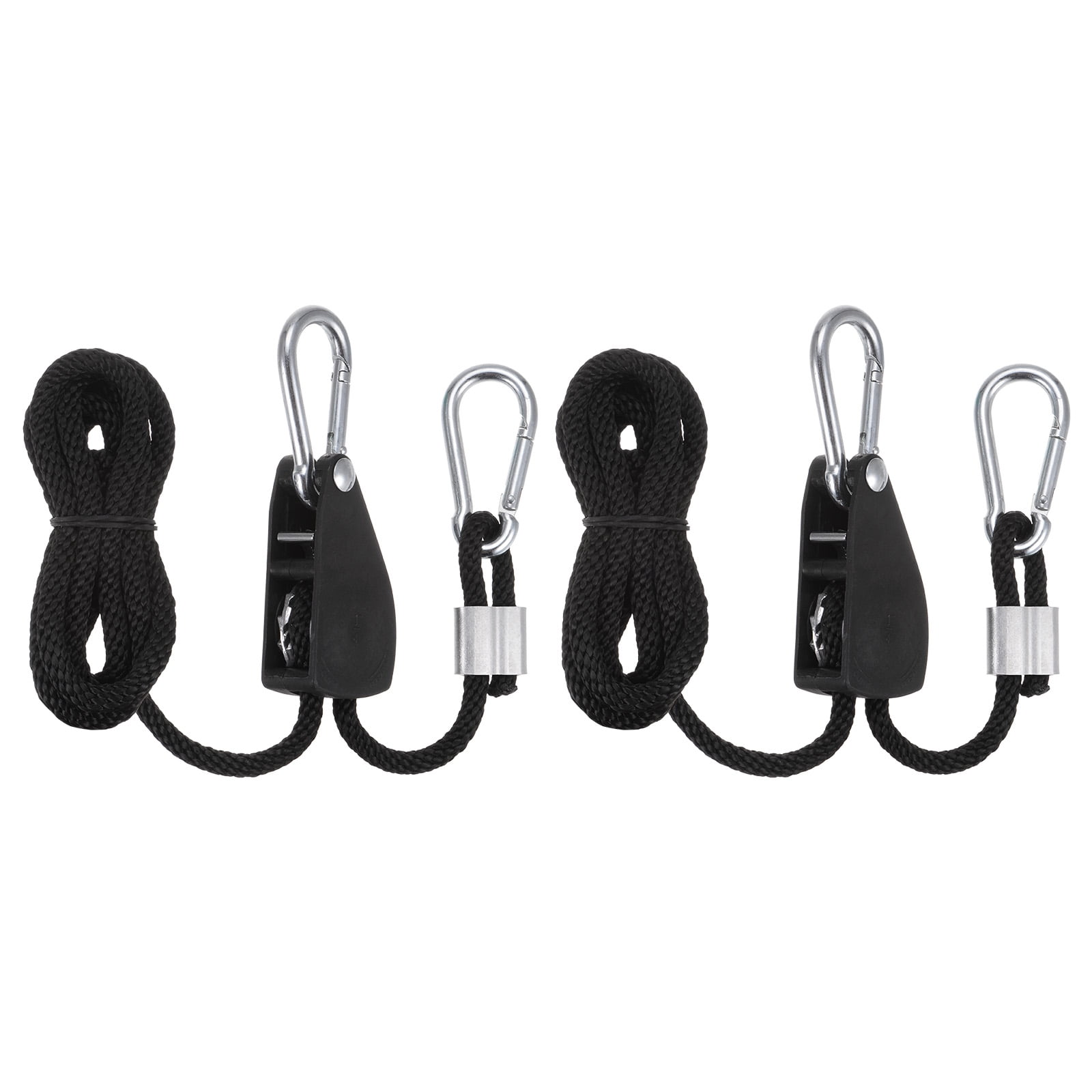Uxcell 2 pieces 1/4" (6mm) Adjustable Ratchet Rope Hanger 4.9ft (1 ...