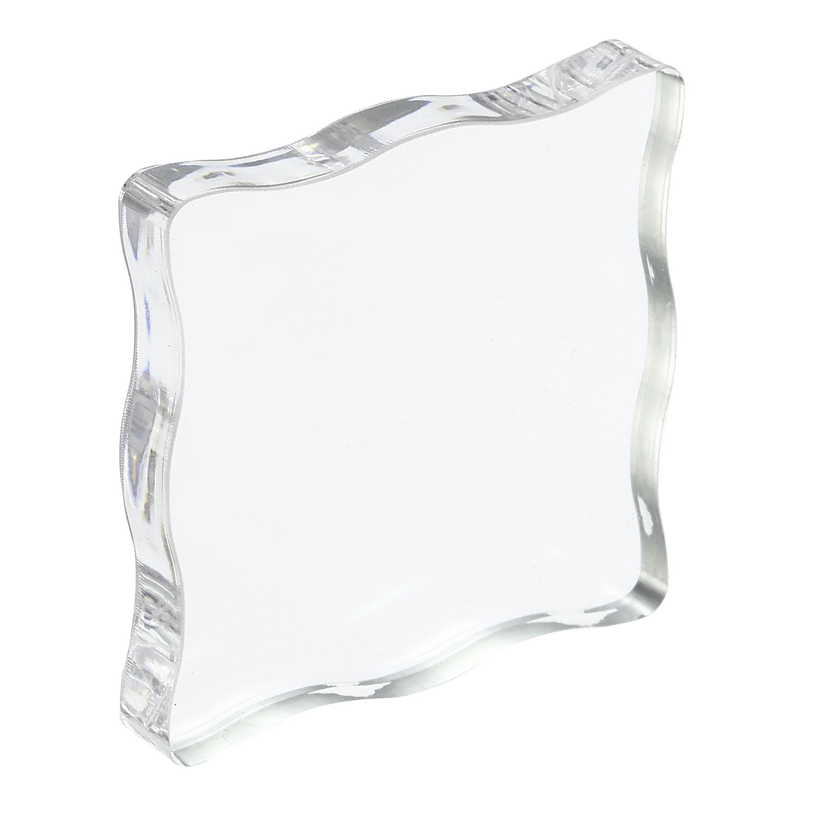 Uxcell 2" x 2" Acrylic Stamp Block Clear Stamping Block Decorative ...