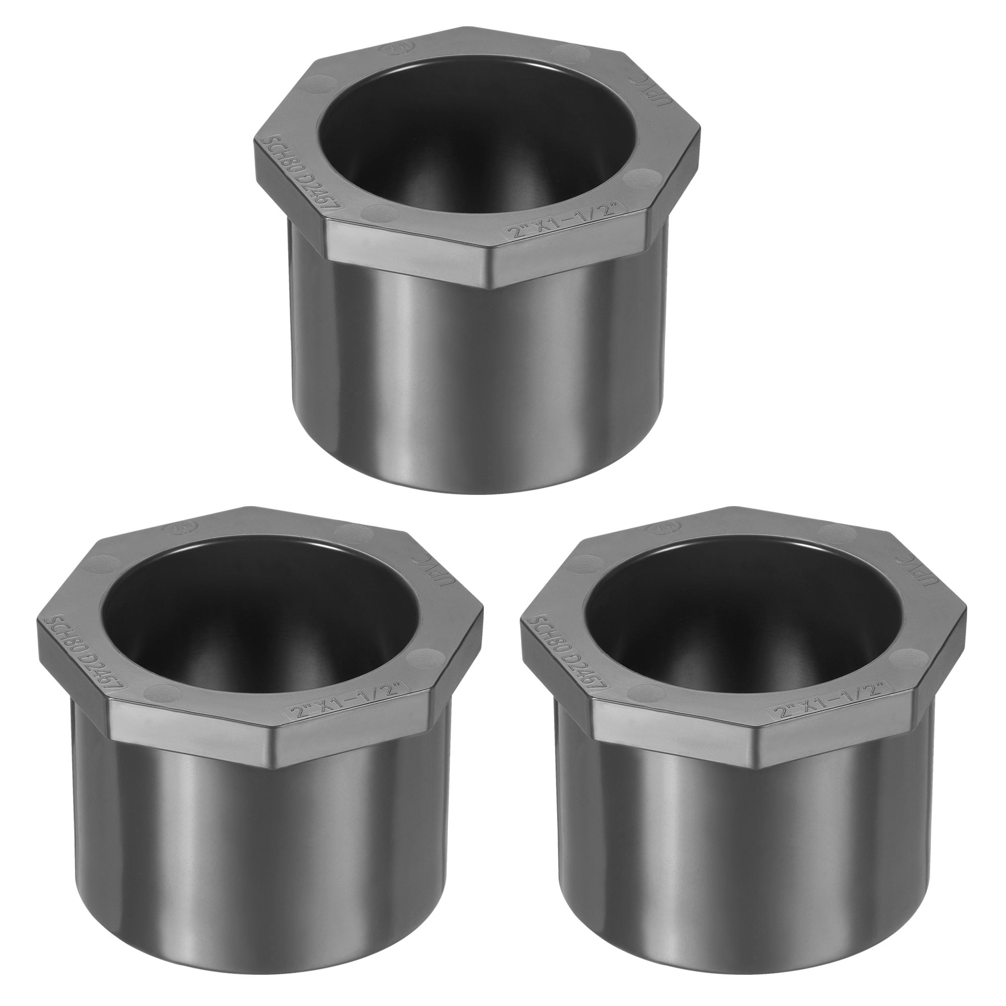 Uxcell 2"x1-1/2" UPVC Pipe Fitting Straight Socket Joint Coupling ...