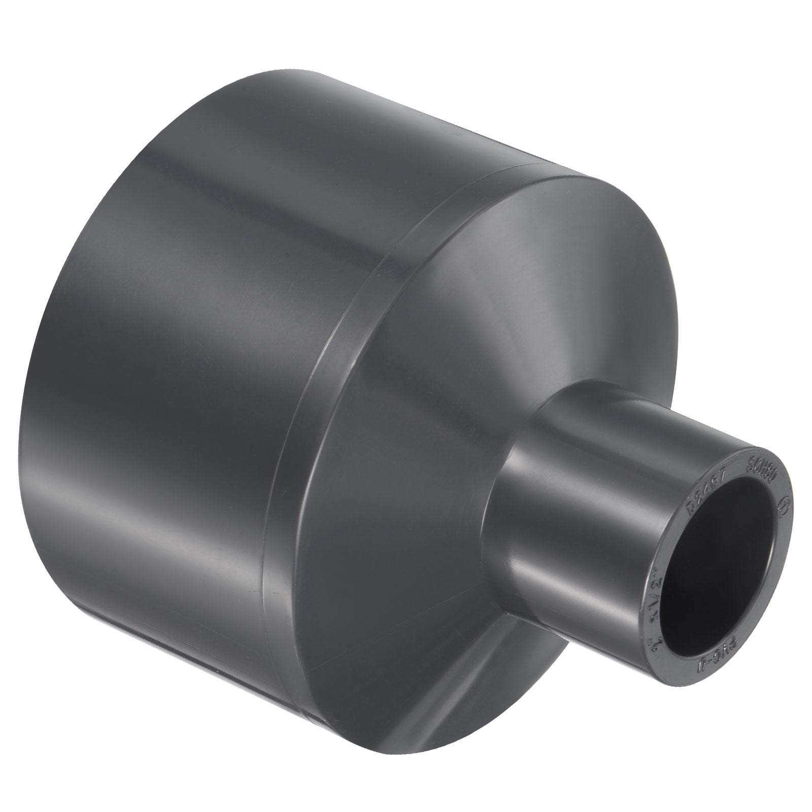 Uxcell 2"x1/2" UPVC Reducer Pipe Fitting SCH80 Straight Coupling, Grey ...