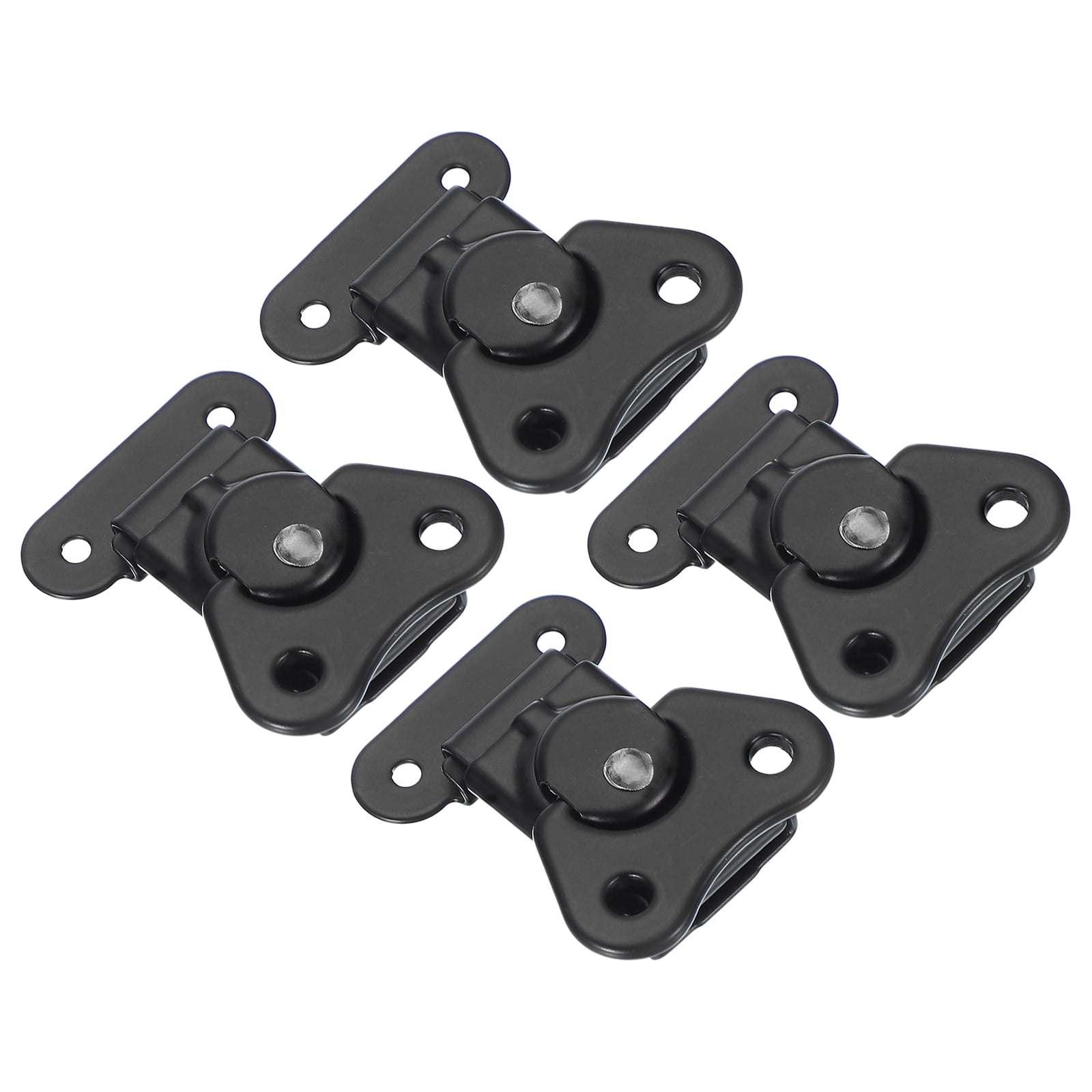 Uxcell 2"x1.5" Steel Spring Loaded Small Butterfly Twist Latch, Black 4 ...