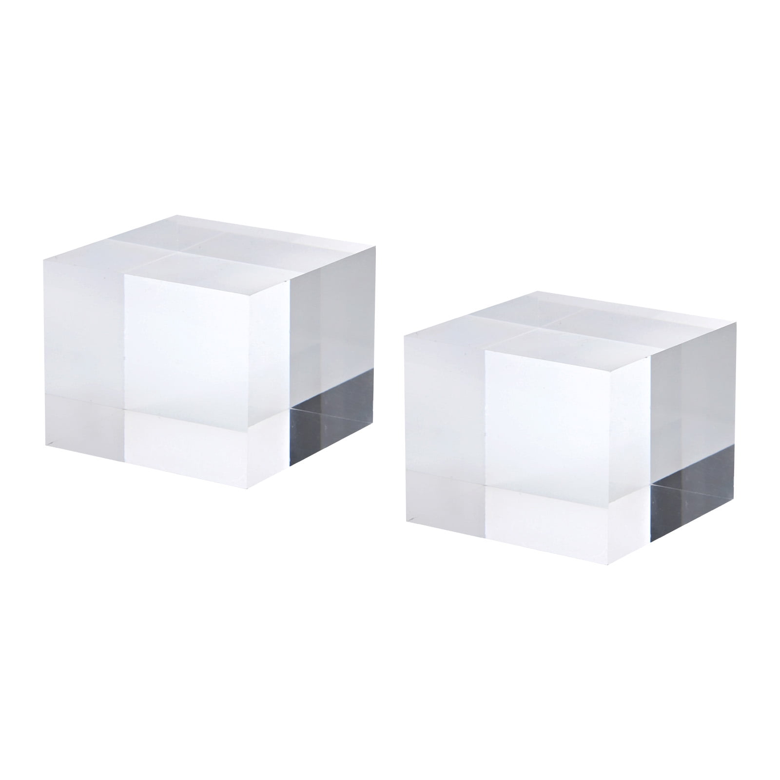 Uxcell 2"x2"x1.5" Jewelry Display Riser Polished Acrylic Cube Display ...