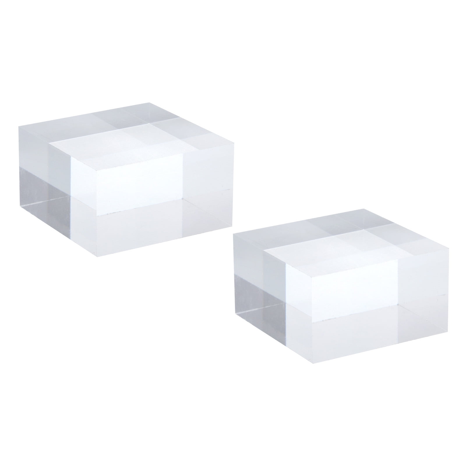 Uxcell 2"x2"x1" Jewelry Display Riser Polished Acrylic Cube Display ...