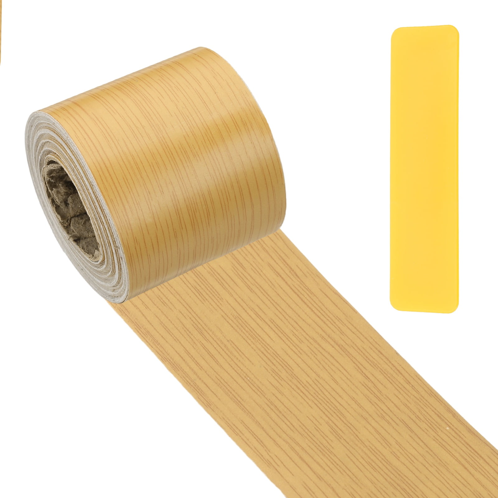 Uxcell Self-Adhesive Wood Grain Repair Tape with Scraper for Furniture ...