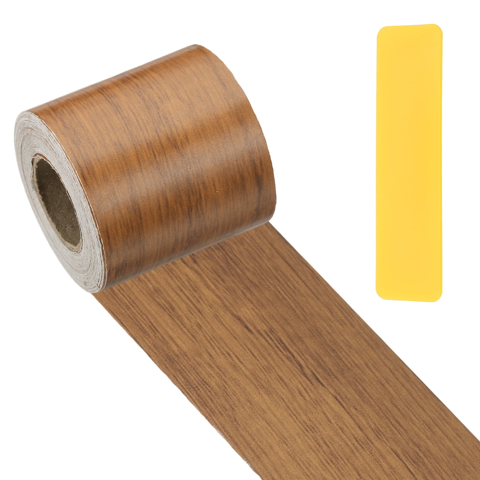 Uxcell Self-Adhesive Wood Grain Repair Tape with Scraper for Furniture ...