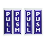 Uxcell 2"x5" PVC Adhesive Vertical Push Pull Door Sign Blue 2 Set ...