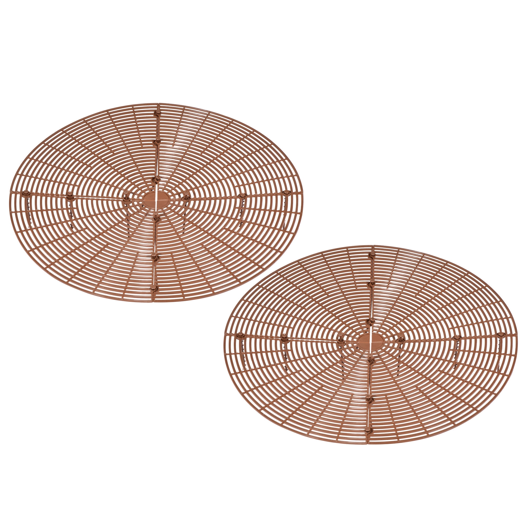 Uxcell 20.5" Round ABS Plant Grid Flowerpot Soil Protector Cover, Brown ...
