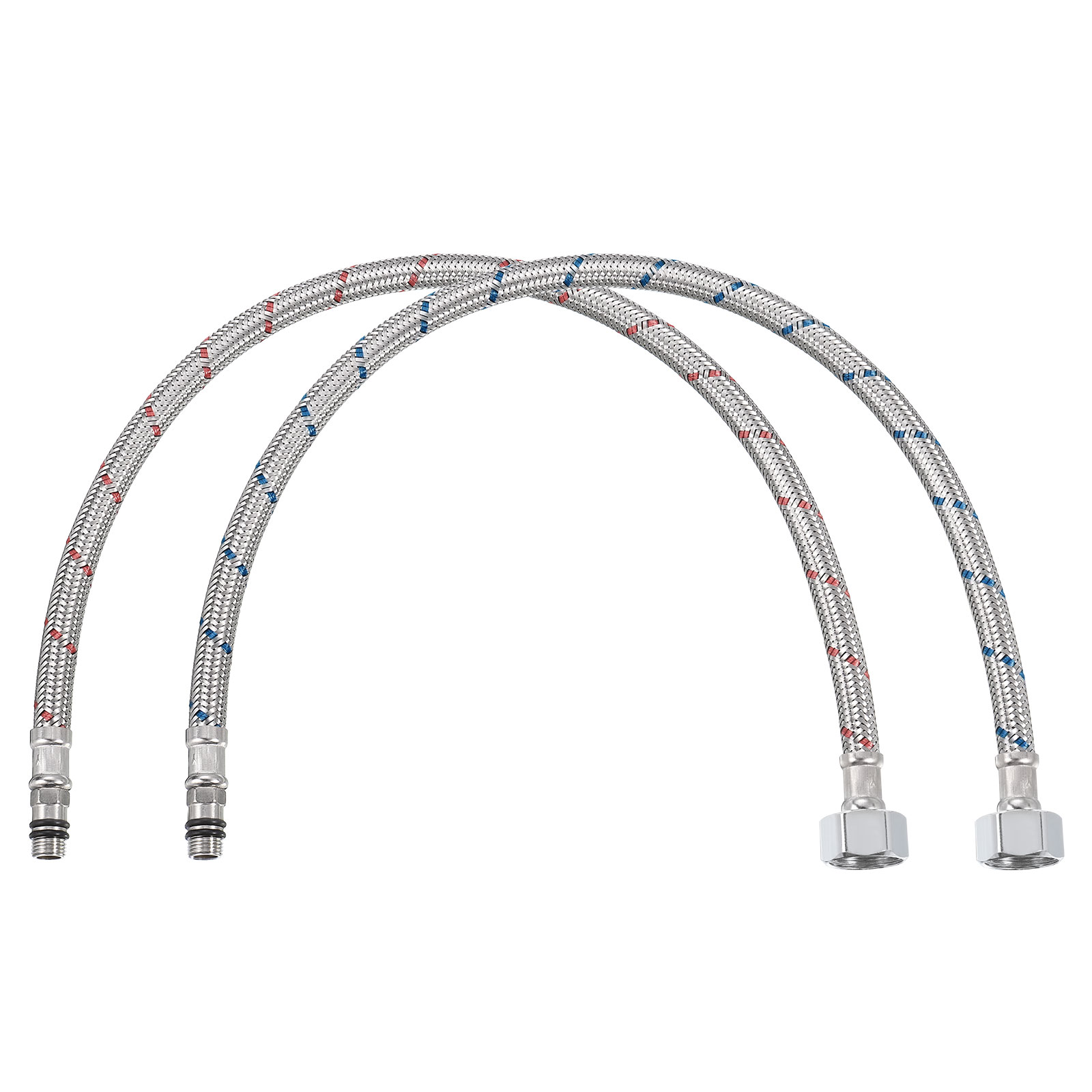 Uxcell 20" Faucet Supply Line Connector, G1/2 Female x M10 Male Braided ...