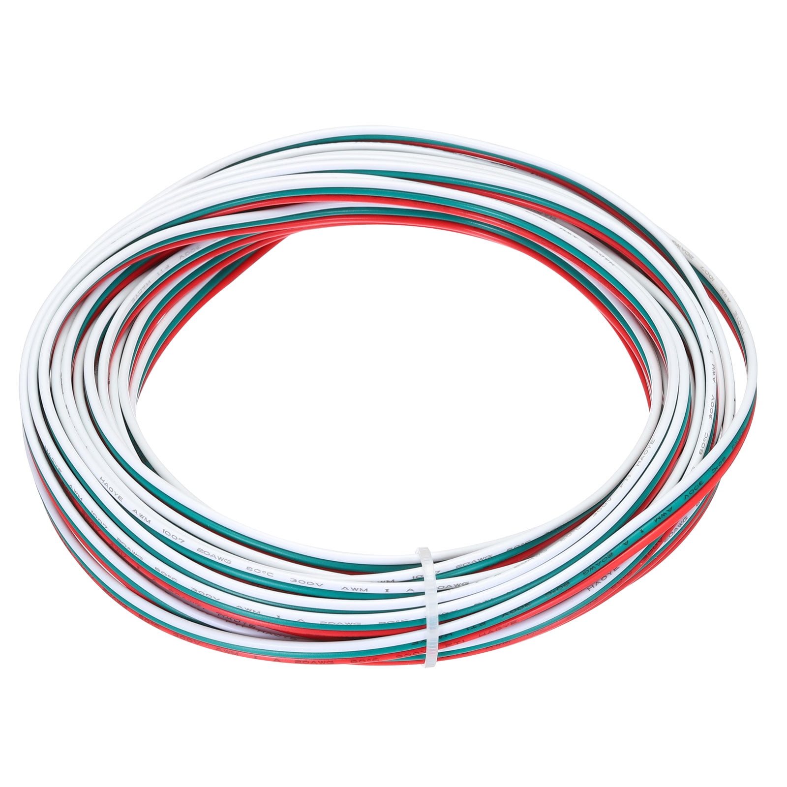 Uxcell 20 Gauge 3 Conductor Electrical Wire Tinned Copper Cable 25FT ...