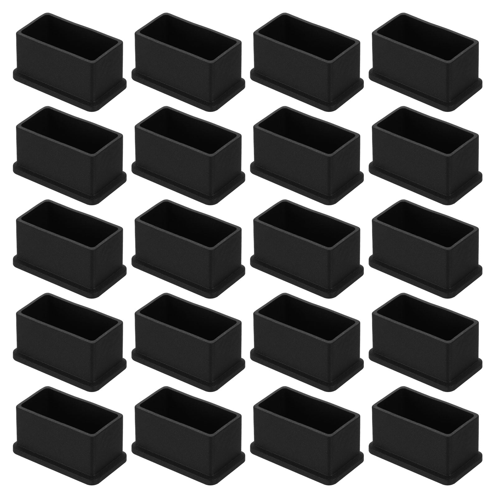 Uxcell 20 Pack 0.94 x1.73 Inch Rectangle PVC Furniture Leg Caps, Chair ...
