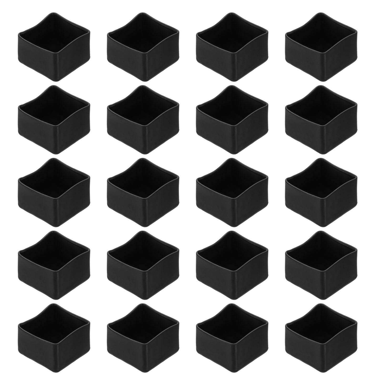 Uxcell 20 Pack 1.57 x 1.57 Inch Square PVC Furniture Leg Caps, Chair ...