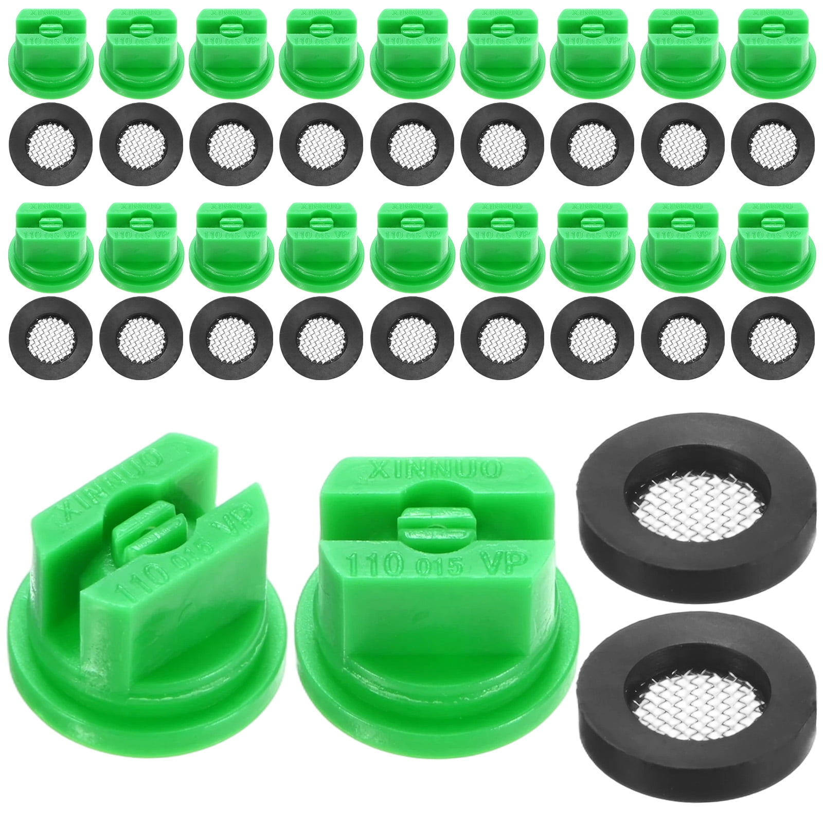 Uxcell 20-Pack 110 Degree Flat Fan Shaped Spray Nozzles, Plastic 0.15mm ...
