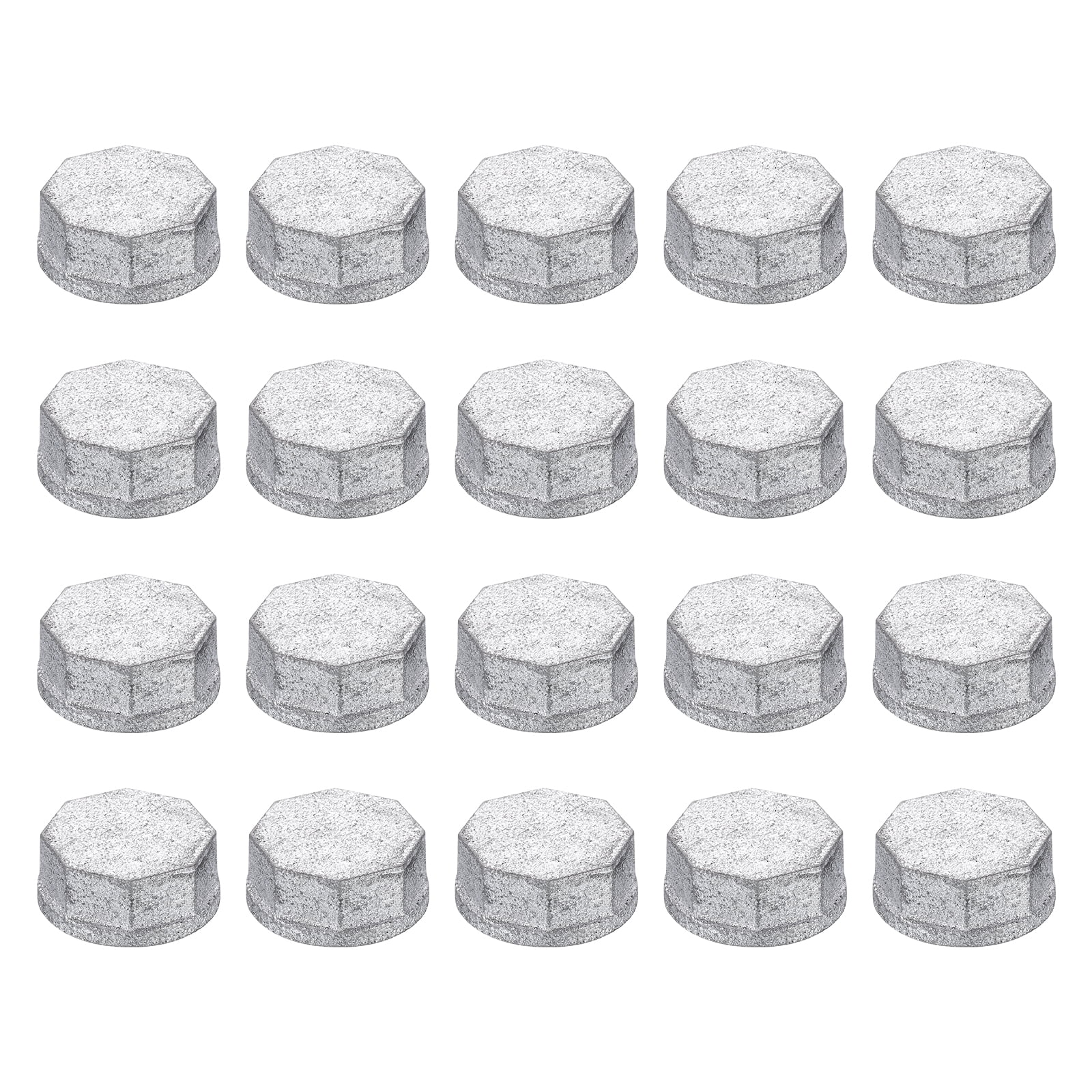 Uxcell 20 Pack 2-3/4" Octagon Head Steel Threaded Pipe Fitting Caps ...
