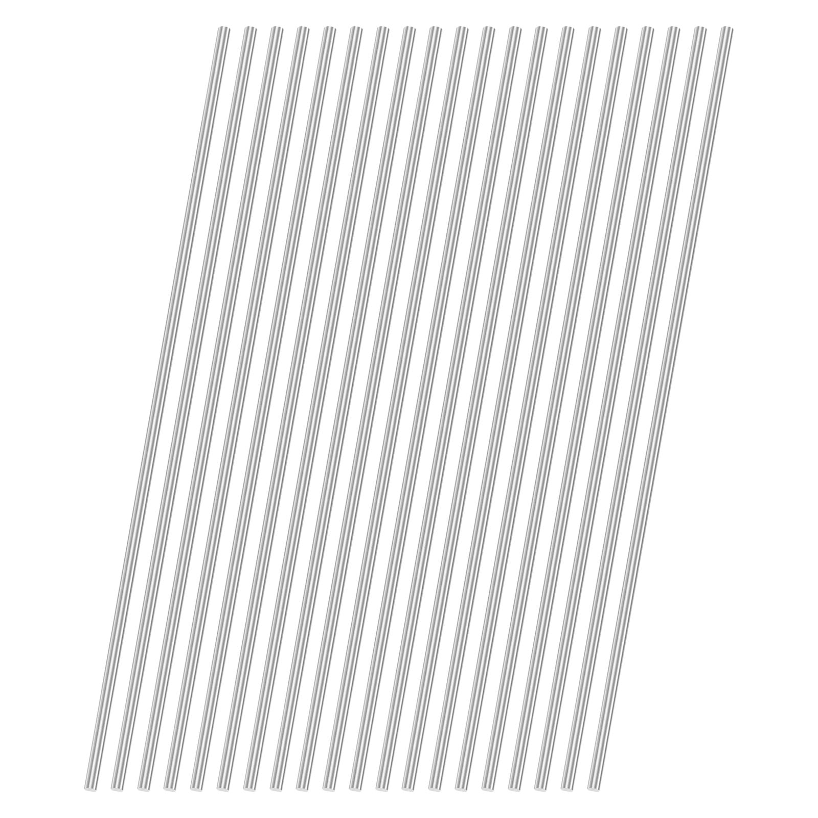 Uxcell 20-Pack 304 Stainless Steel Solid Round Rod, 1.5x100mm Metal ...