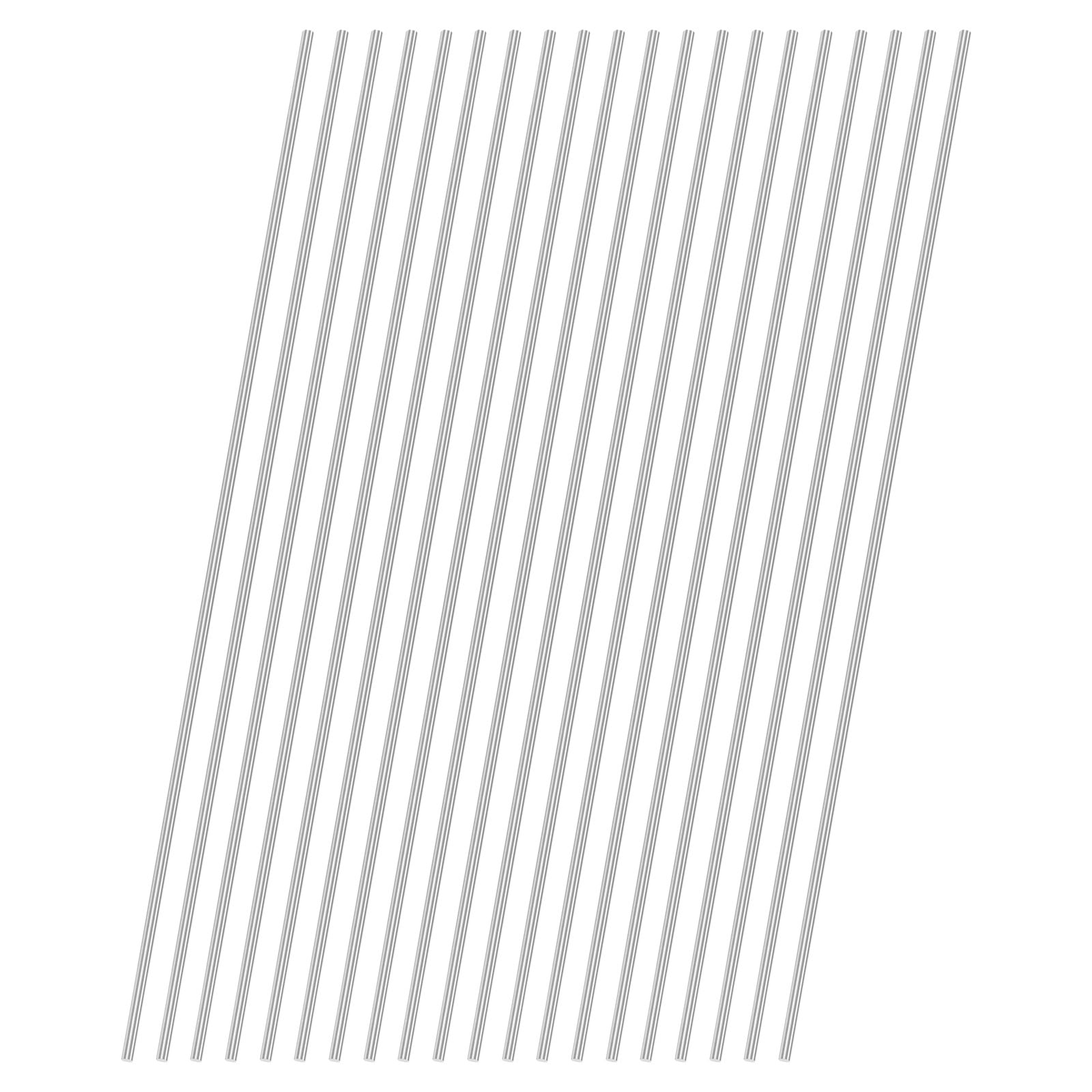 Uxcell 20-Pack 304 Stainless Steel Solid Round Rod, 1.5x150mm Metal ...