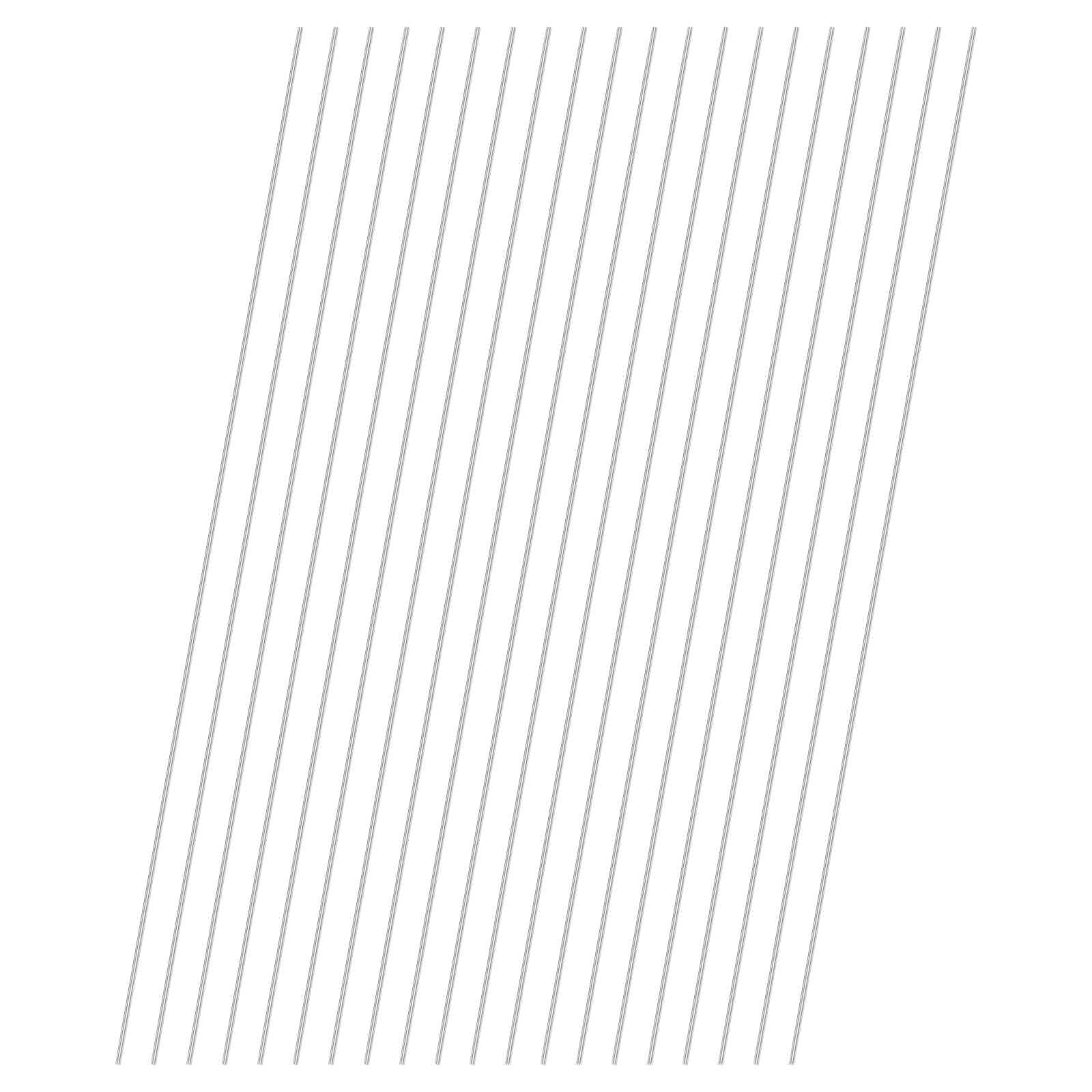 Uxcell 20-Pack 304 Stainless Steel Solid Round Rod, 1.5x300mm Metal ...