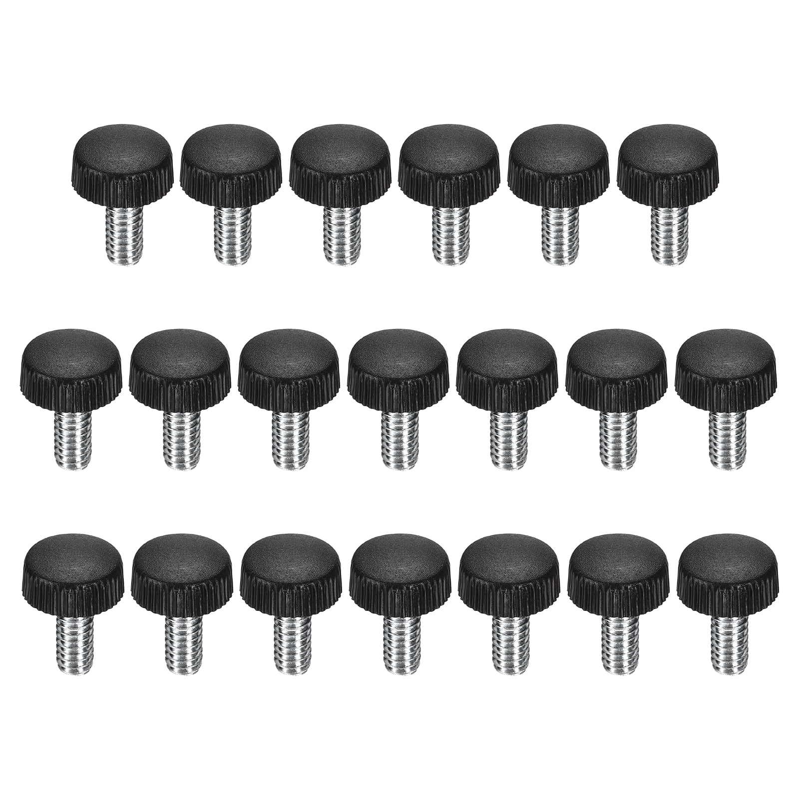 Uxcell 20 Pack Knurled Clamping Knobs, 1/4"-20 UNC 0.59" Threaded Stud ...