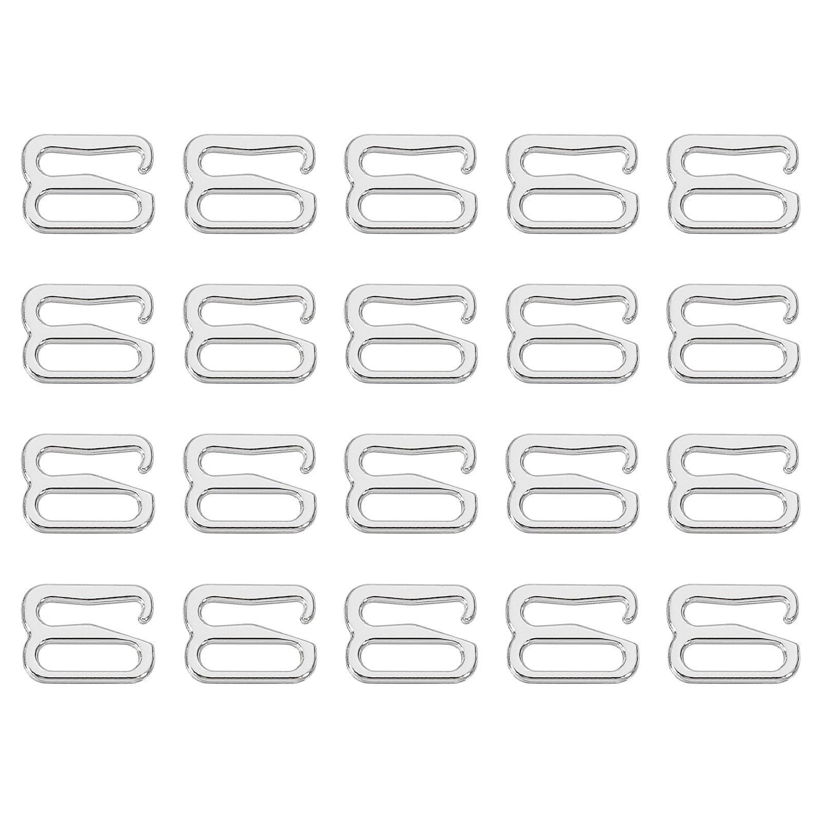 Uxcell 20 Pack 8mm 9 Shape Bra Strap Hooks, Adjustment Slide Bra Strap ...