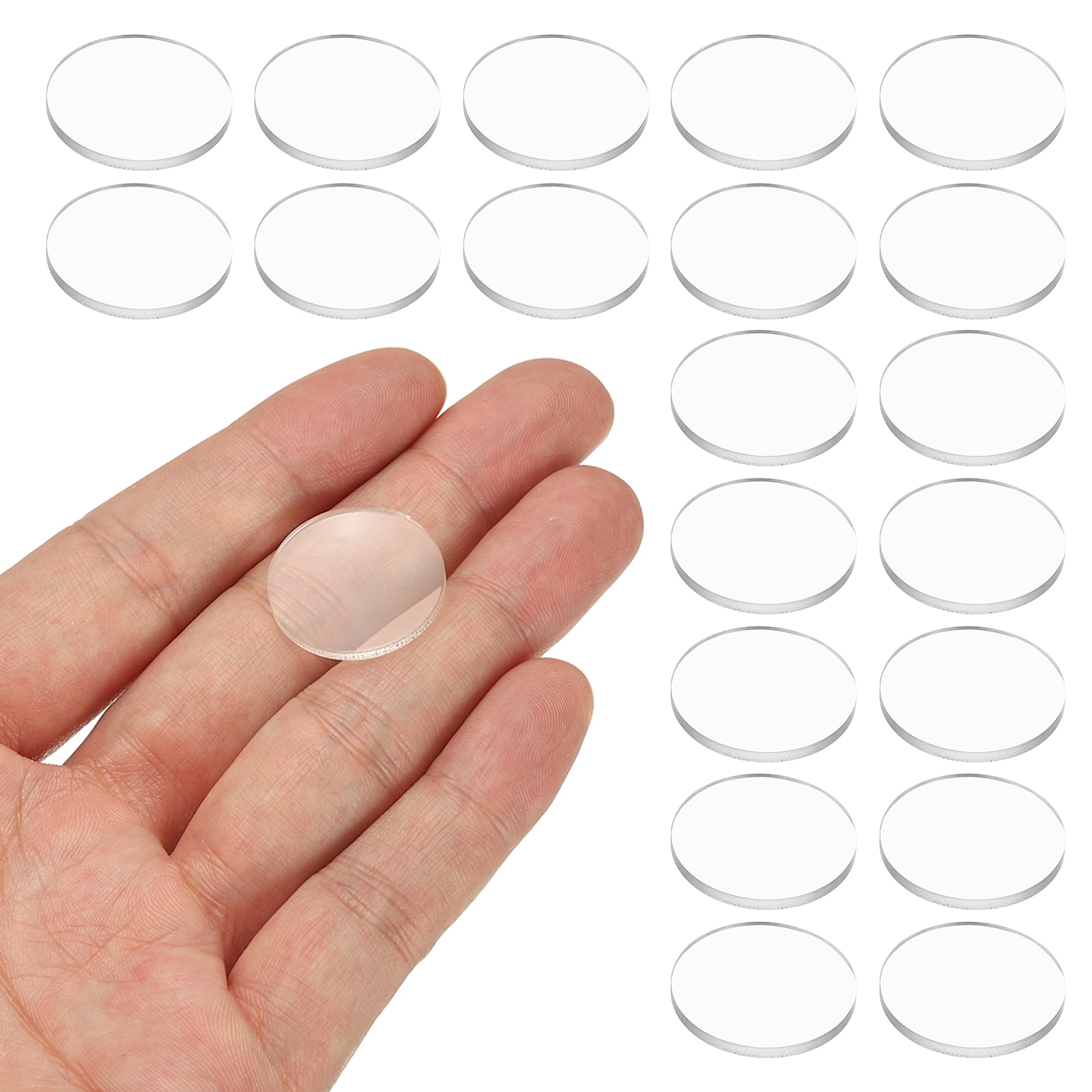 Uxcell 20 Pack Biconvex Lens, 20.6mm Dia. 106mm Focal Length Optical ...