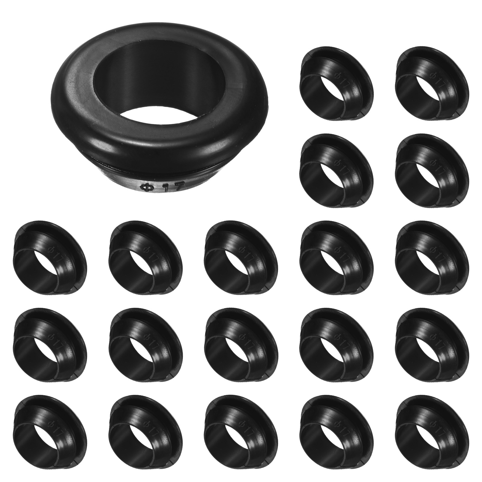 Uxcell 20-Pack Cable Railing Rubber Grommets, 17mm Drill Hole 14mm ID ...