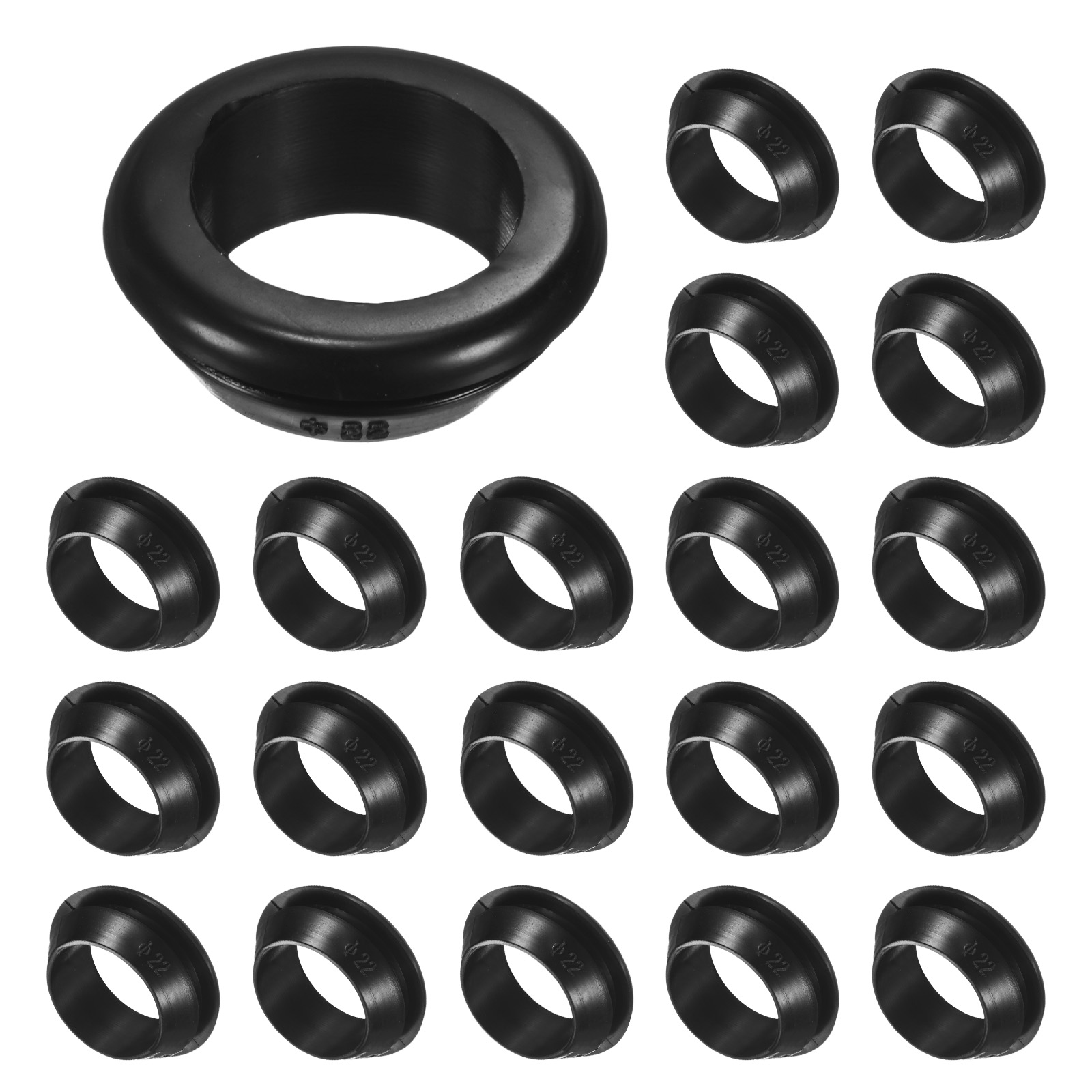 Uxcell 20-Pack Cable Railing Rubber Grommets, 22mm Drill Hole 18mm ID ...