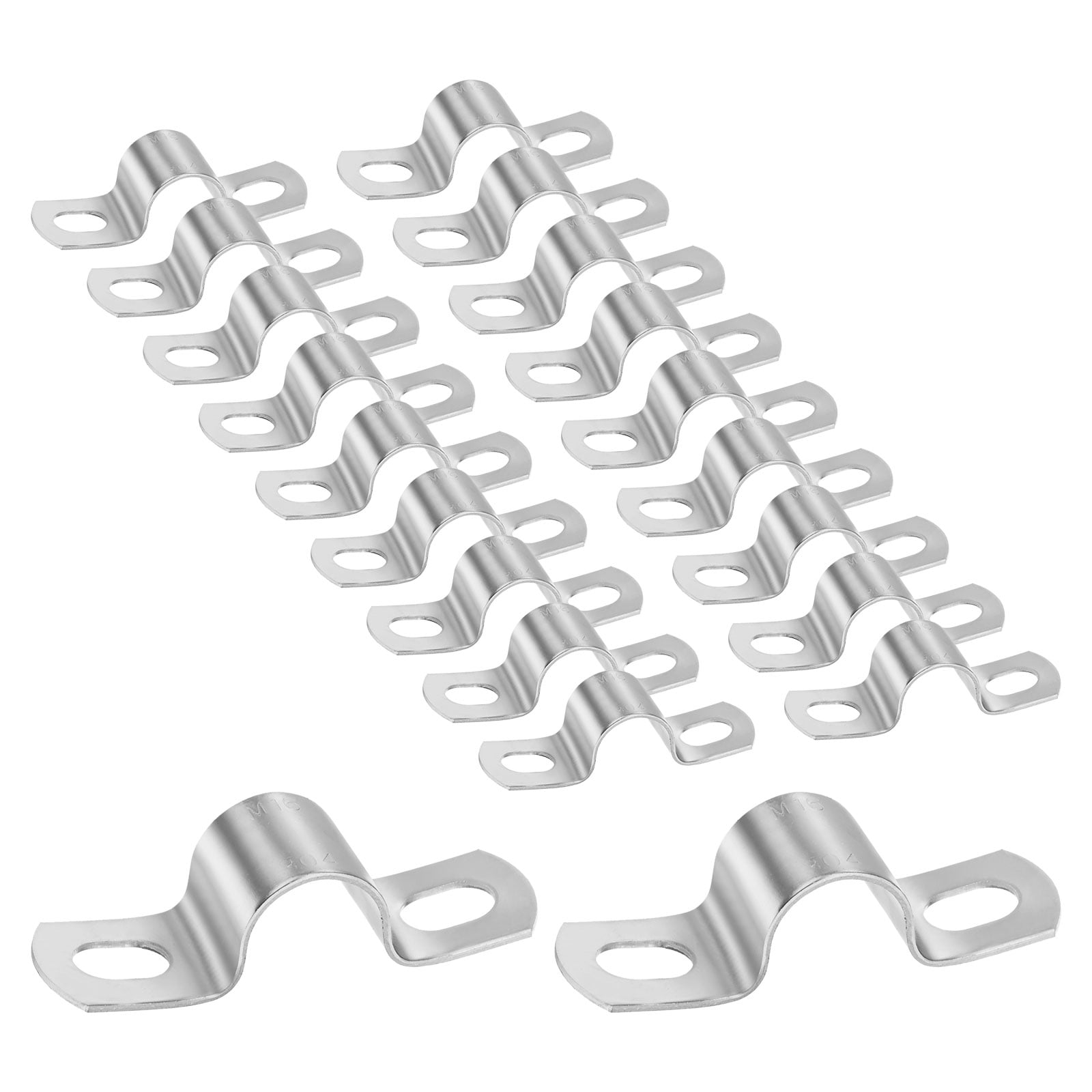 Uxcell 20-Pack Conduit Clamps, 5/8" 304 Stainless Steel Rigid Pipe ...