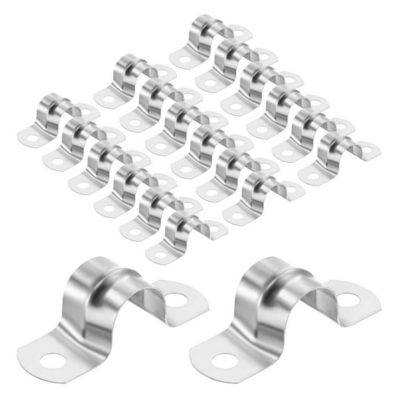 Uxcell 20-Pack Conduit Clamps, 5/8 in Stainless Steel Rigid Pipe Strap ...