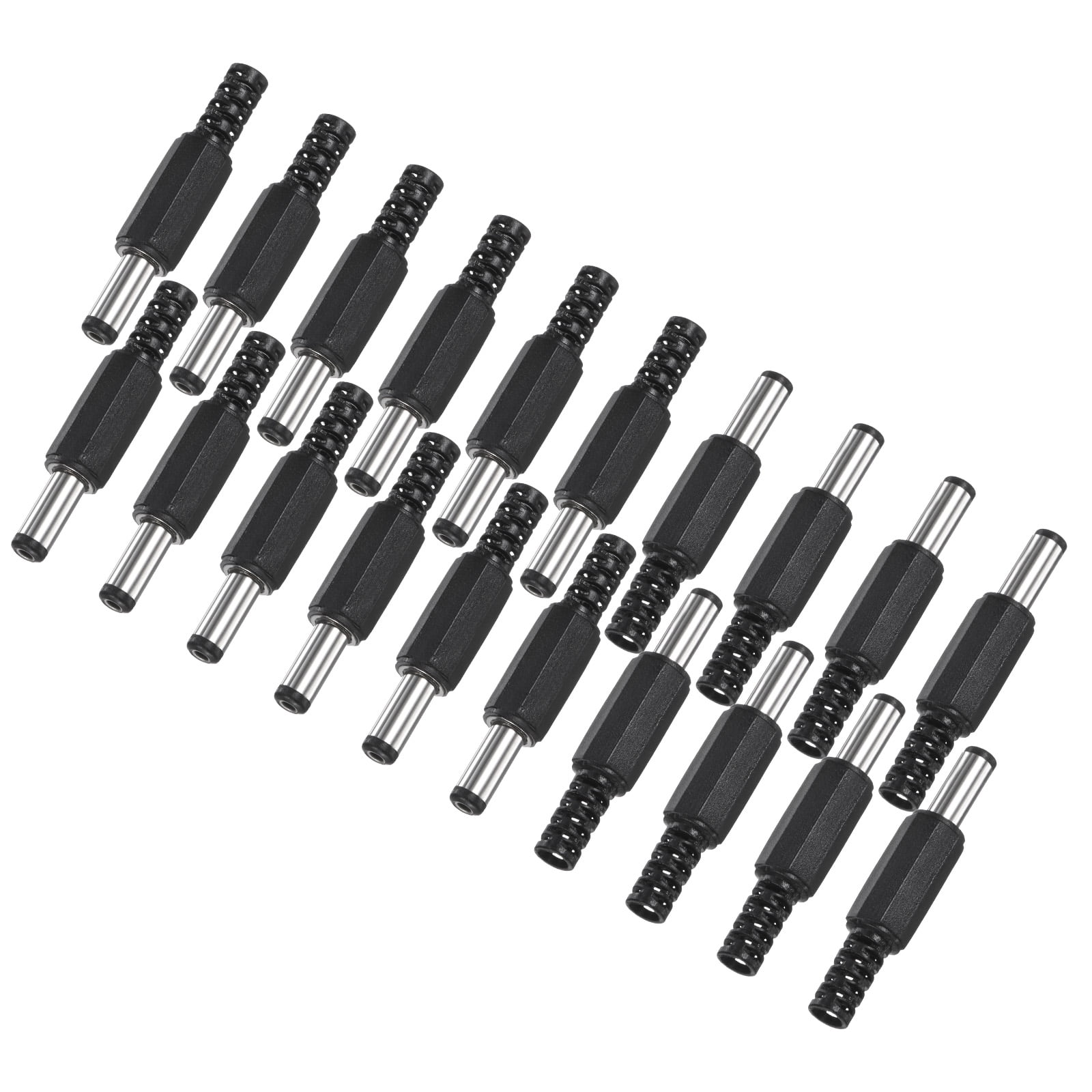 Uxcell 20-Pack DC Male Connectors, 5.5x2.1mm Copper Core for Computer ...