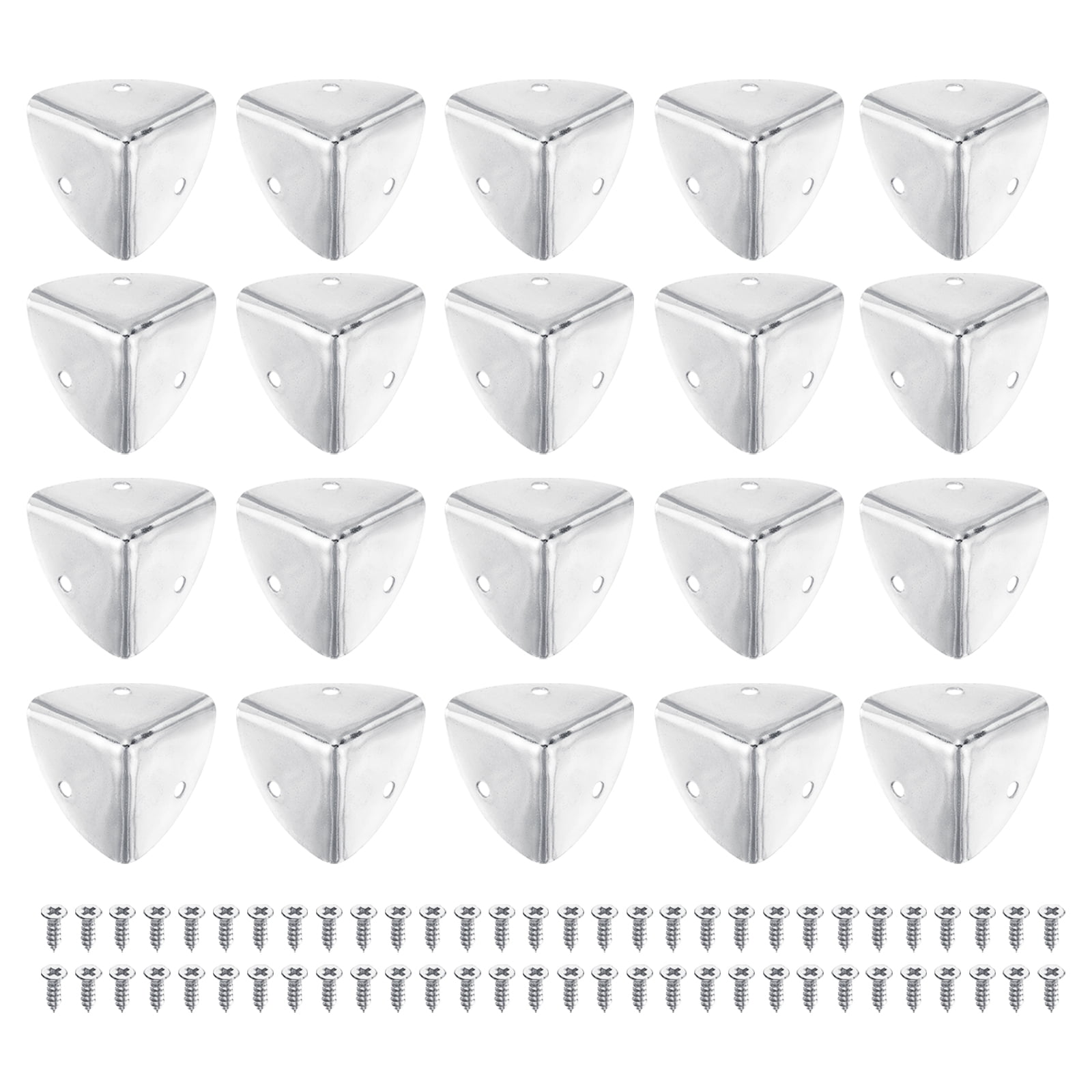 Uxcell 20 Pack Decorative Box Corner Cover, 40mm Metal Edge Guard ...
