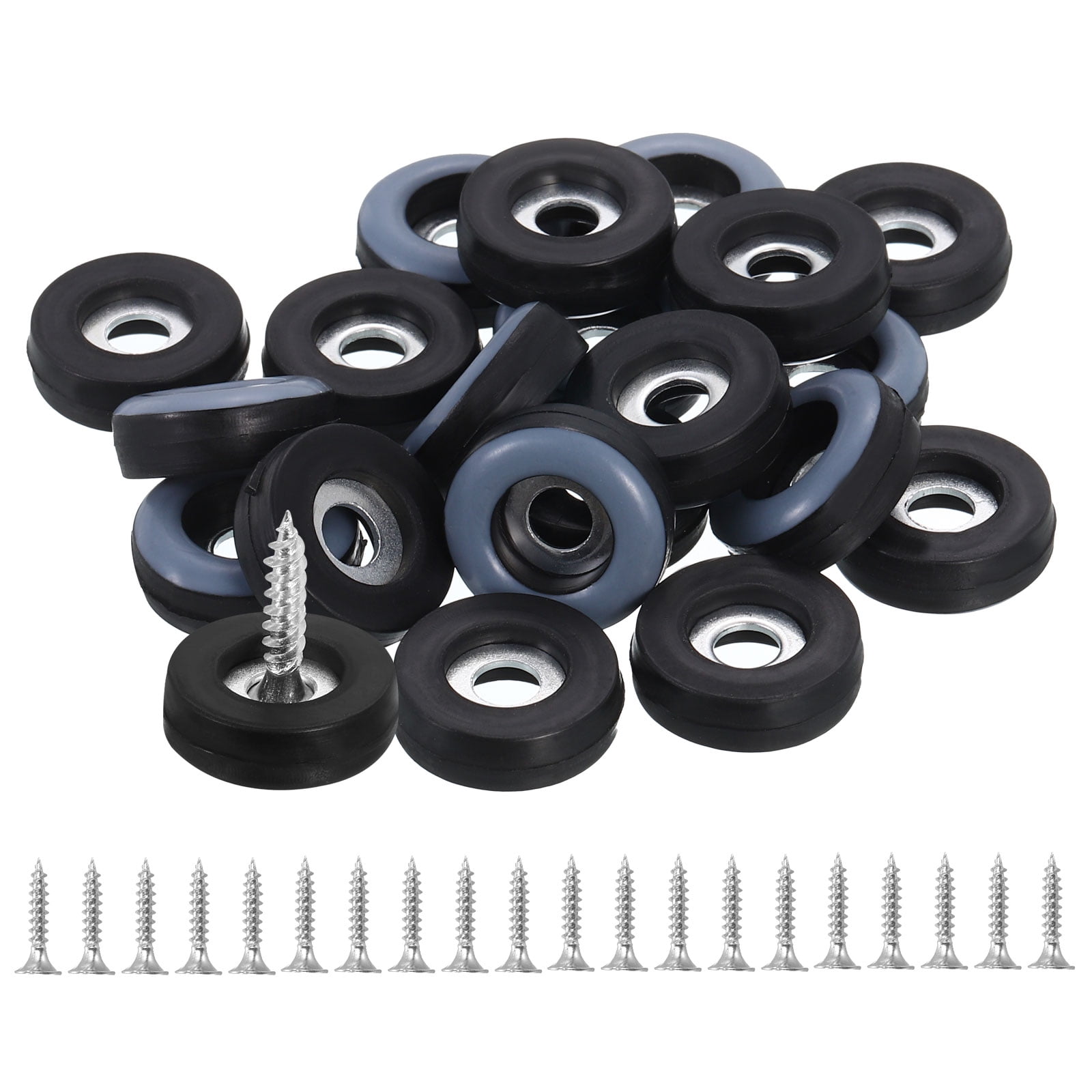 Uxcell 20 Pack Furniture Slider Pads, 0.75 Inch Screw on Furniture Glides Sliders, Blue ...