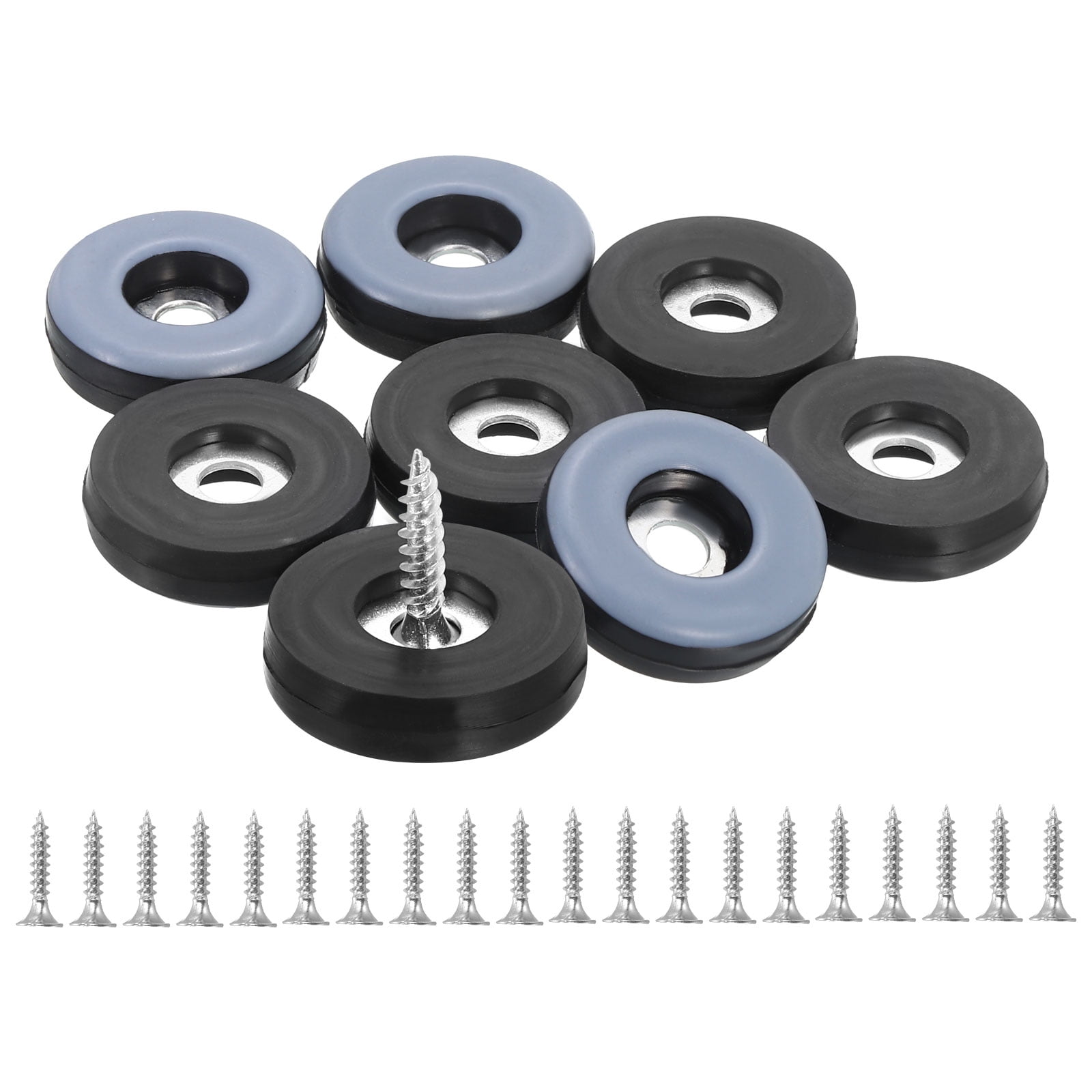 Uxcell 20 Pack Furniture Slider Pads, 1 Inch Screw on Furniture Glides ...