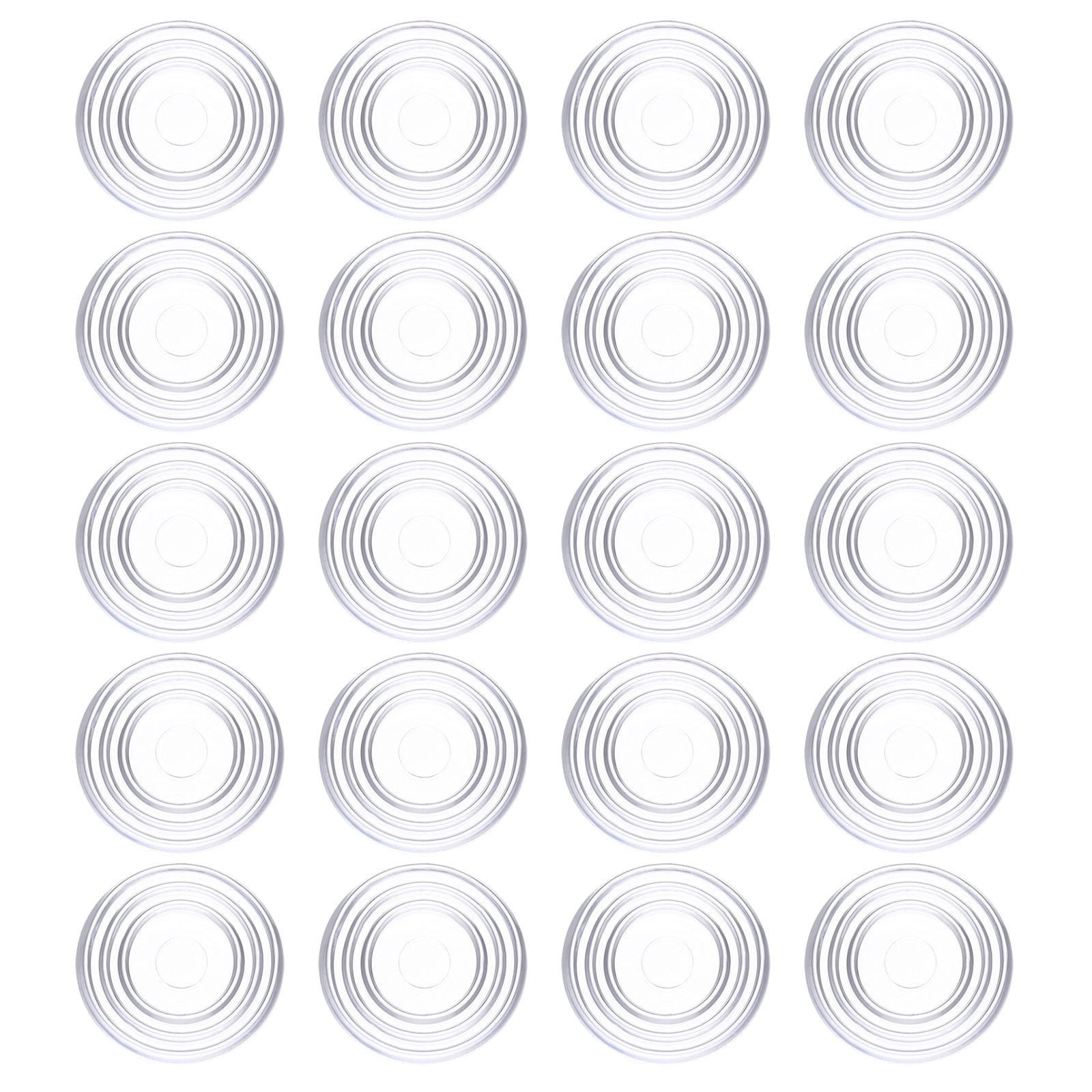 Uxcell 20 Pack Glass Table Top Bumper, 23mm Clear Non-Adhesive Anti ...