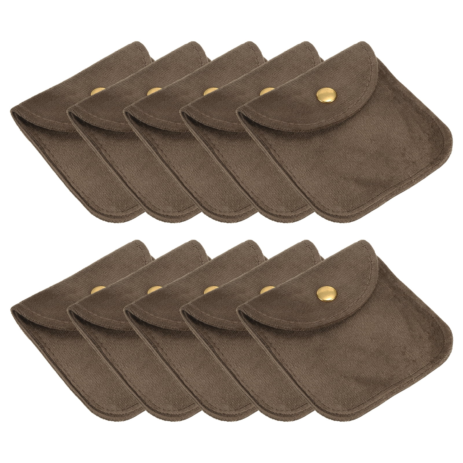 Uxcell 20 Pack Jewelry Pouch, 3x3" Soft Velvet Pouches with Snap Button ...