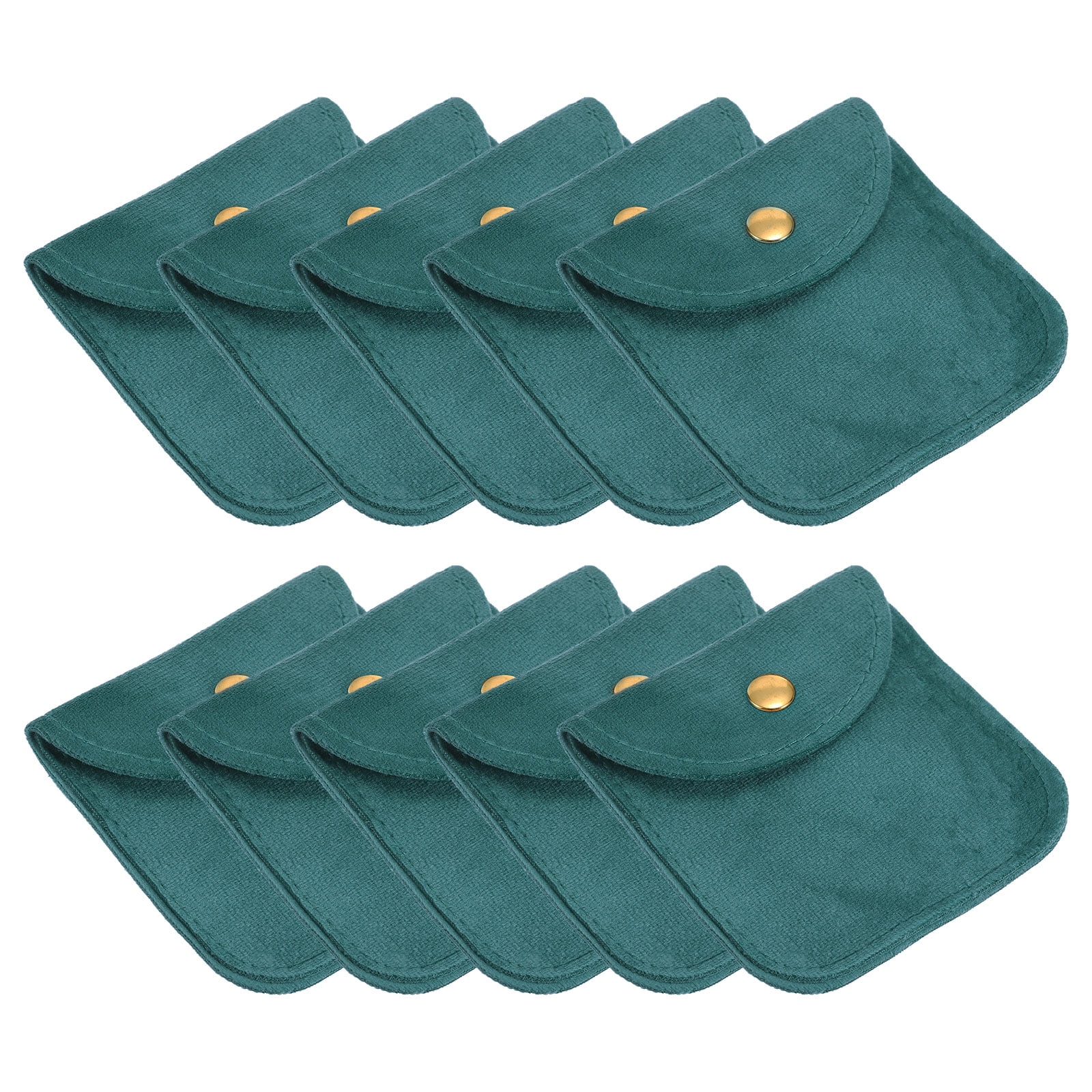 Uxcell 20 Pack Jewelry Pouch, 3x3" Soft Velvet Pouches with Snap Button ...